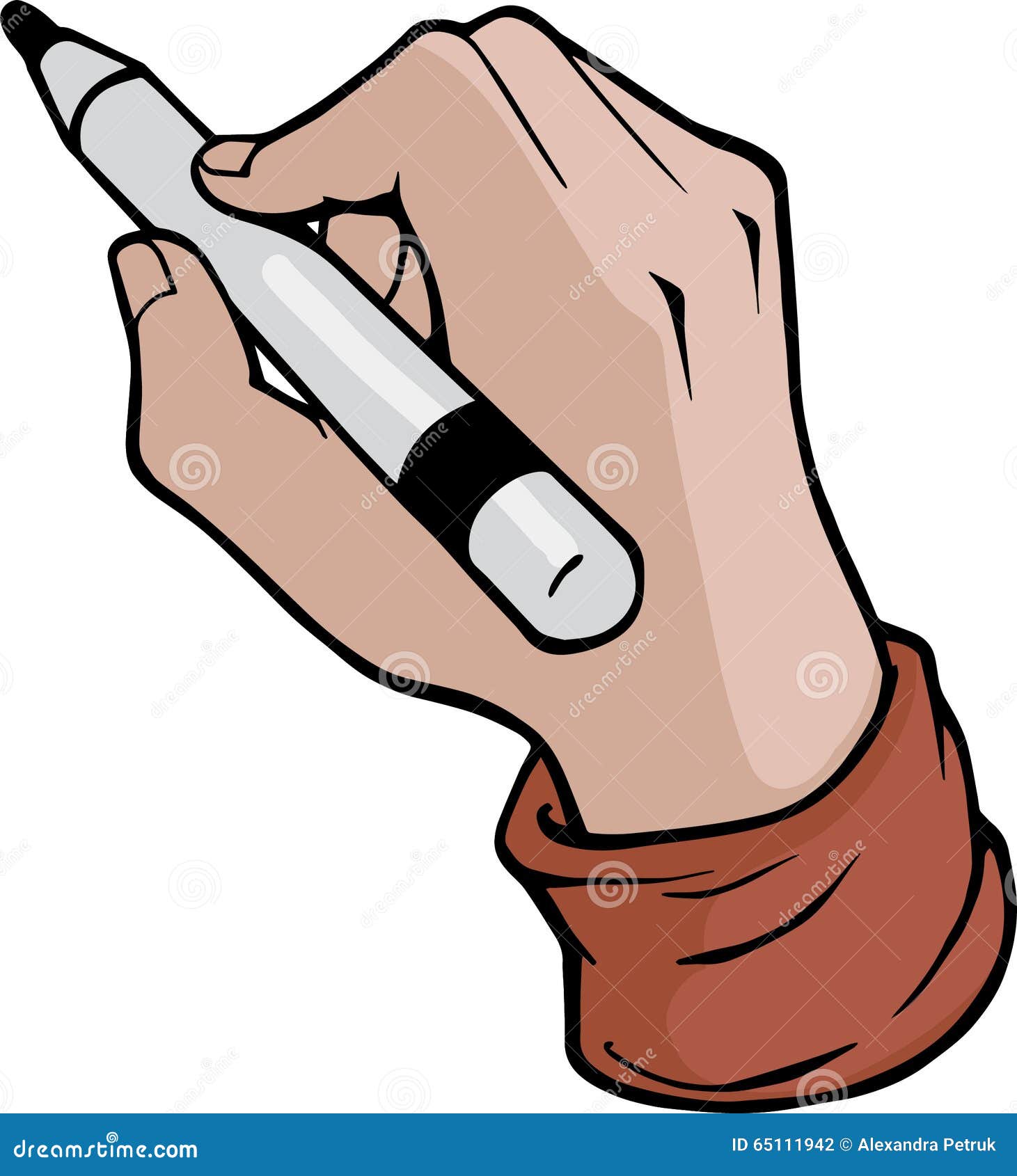 Cartoon Hand Drawing with Black Marker Stock Vector - Illustration of ...