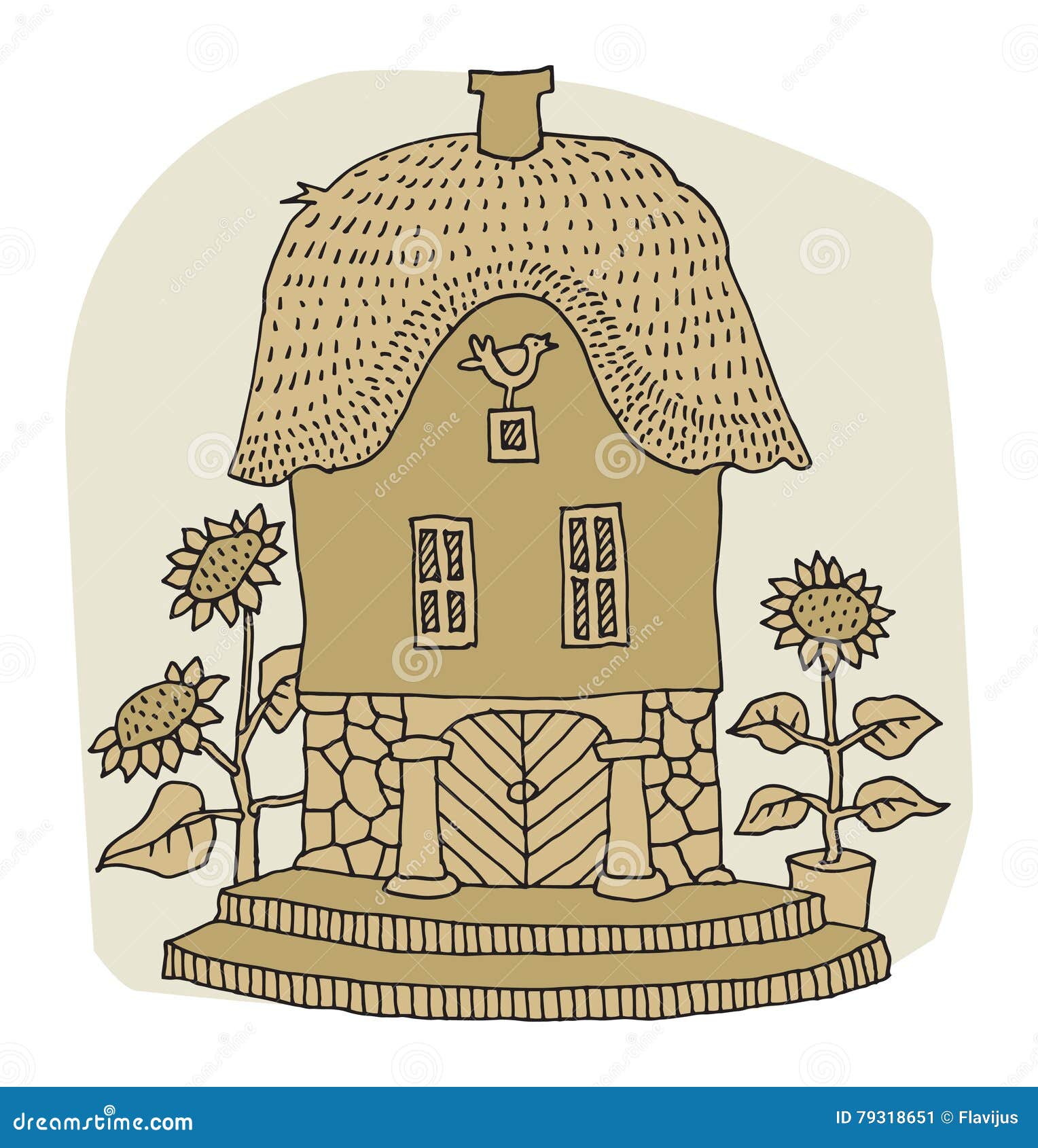 Cartoon hand drawing house stock vector. Illustration of building ...