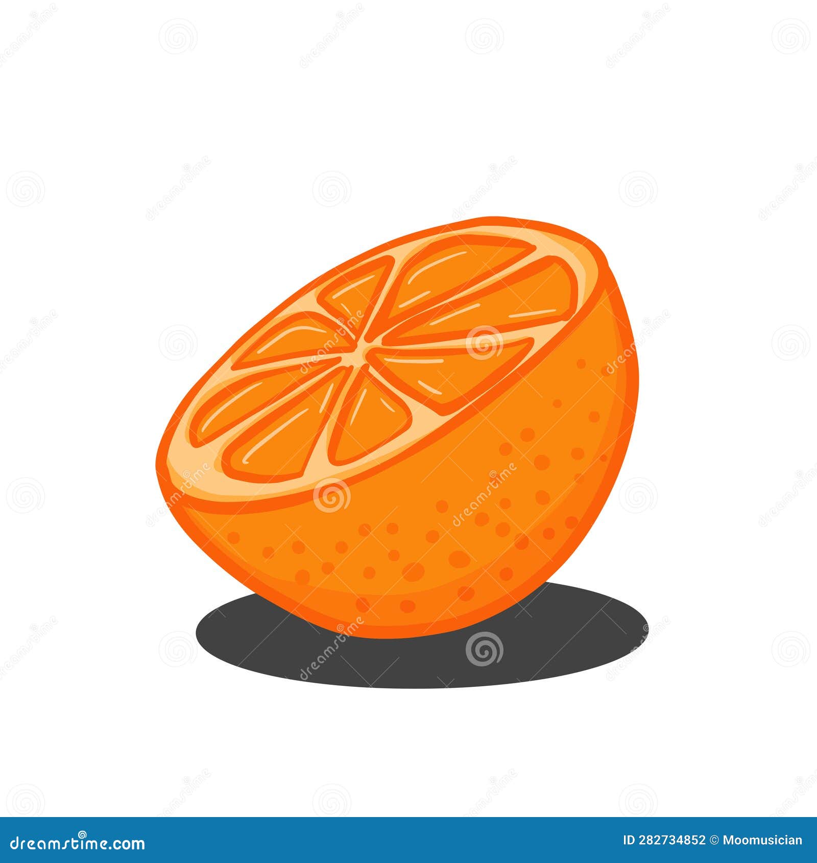 Orange Cartoon Hand Drawing Stock Vector - Illustration of paint ...