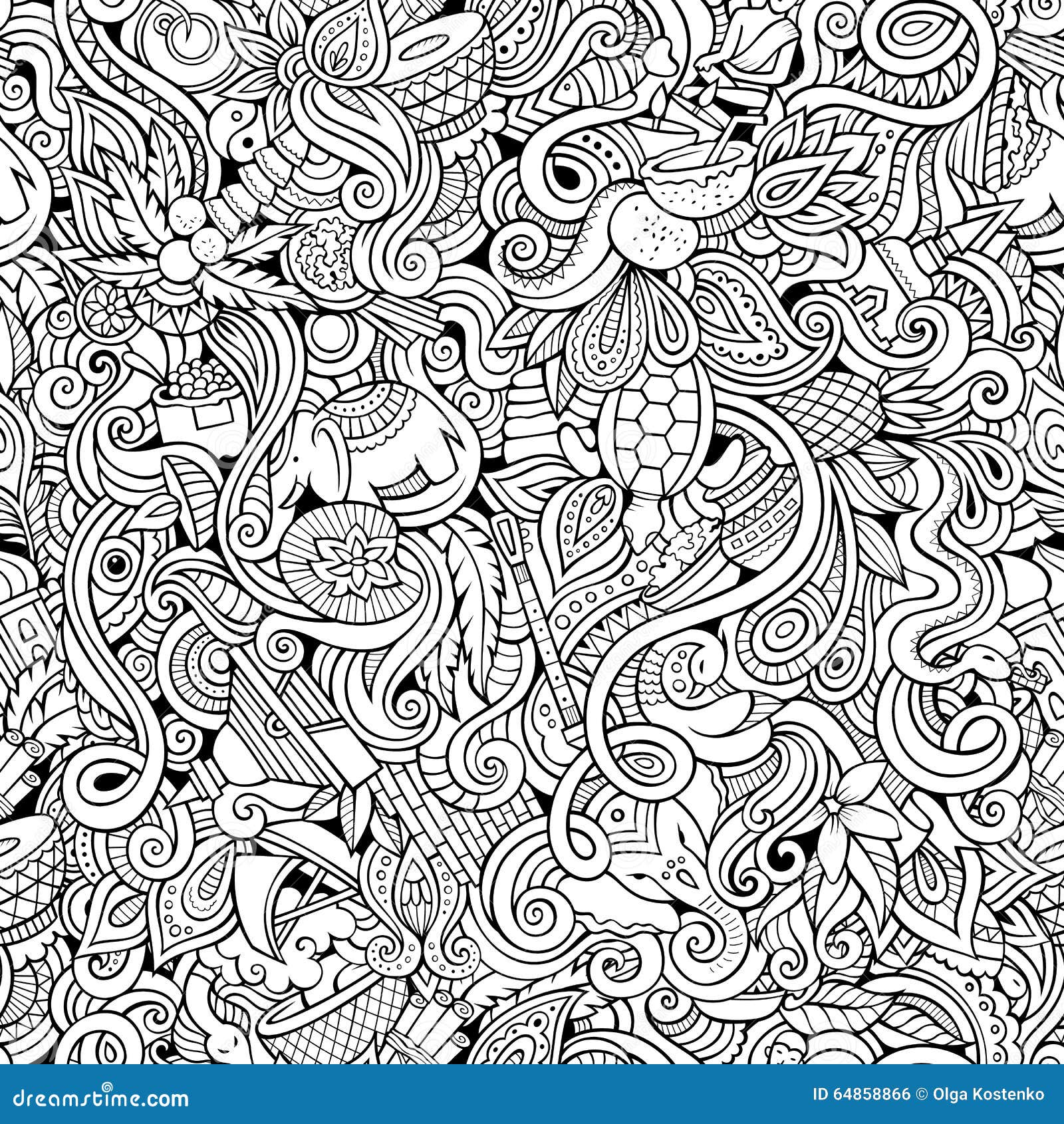 Cartoon Hand-drawn Doodles on the Subject of Stock Vector ...