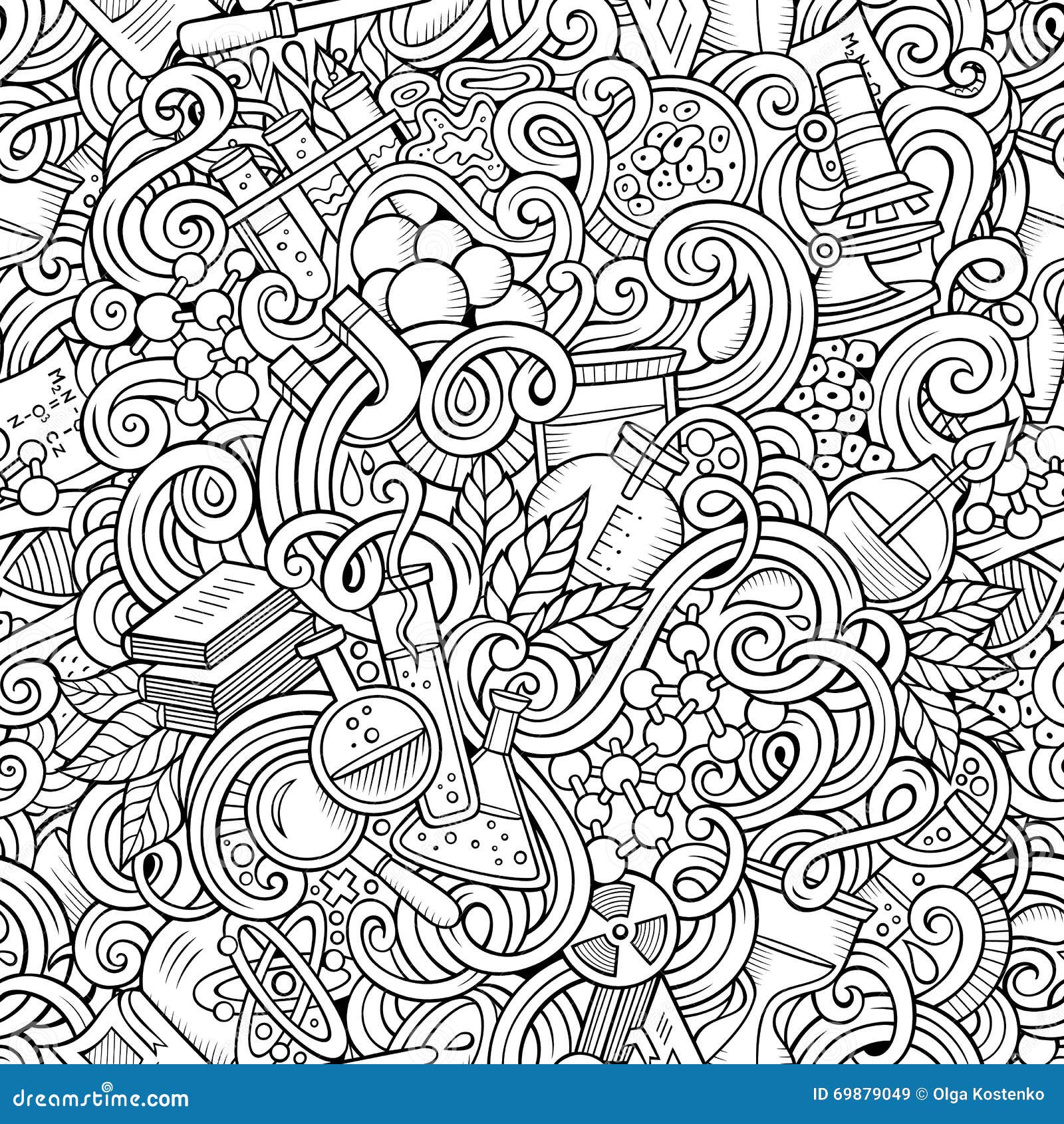 Science Doodles Seamless Pattern Stock Illustrations – 1,231 Science ...