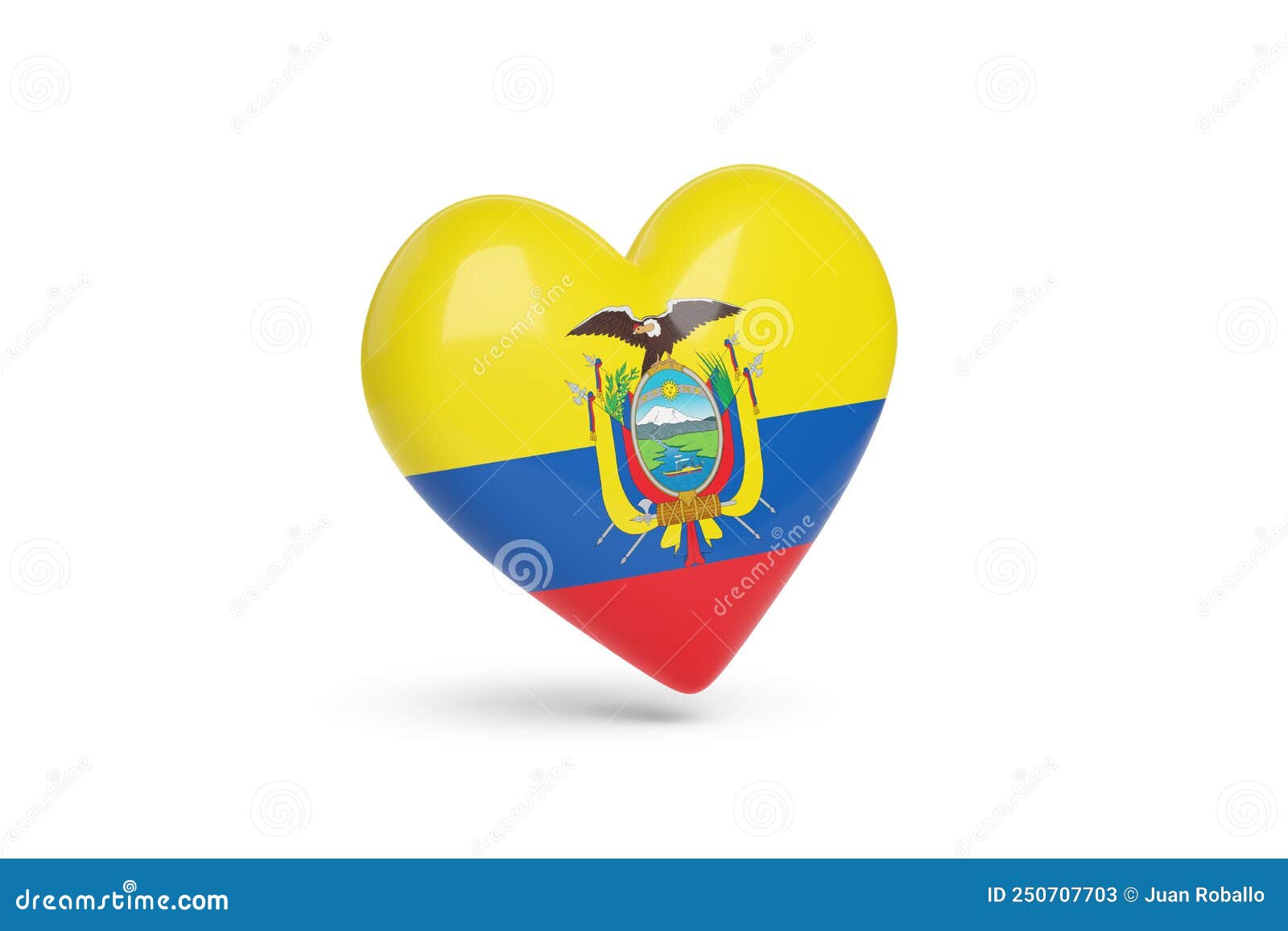 Cartoon Hand with the Flag of Ecuador. 3d Illustration Stock ...