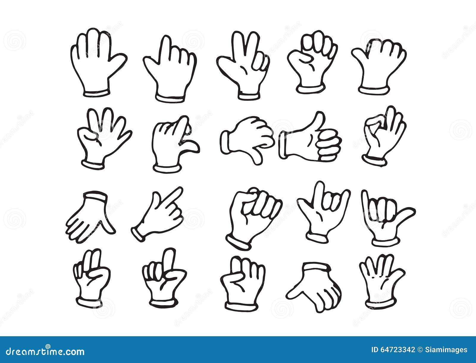 Various Hands Students Toss Up Hats Collection On Isolated Vector ...