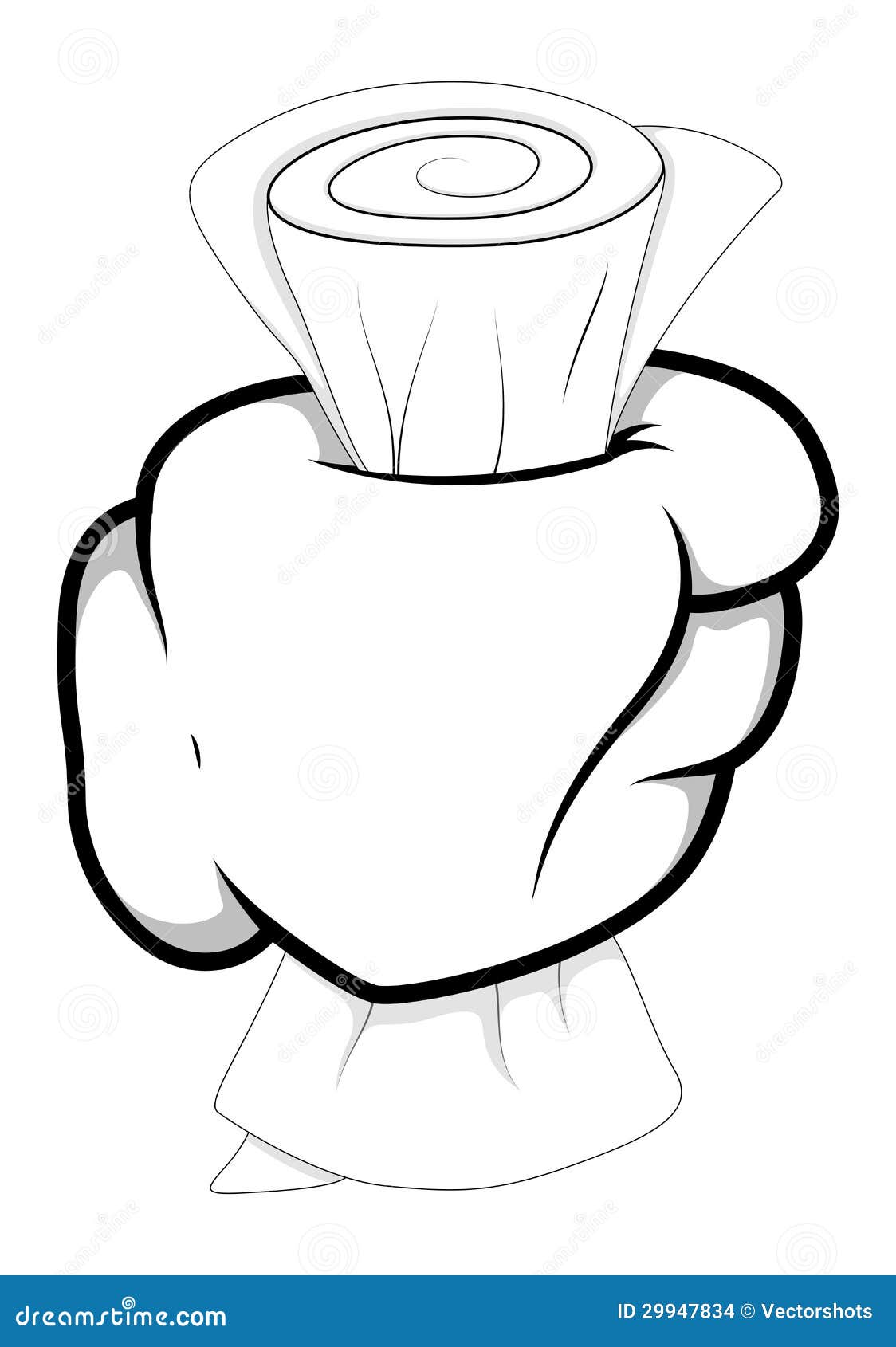 Cartoon Hand - Holding Paper - Vector Illustration Stock Vector ...