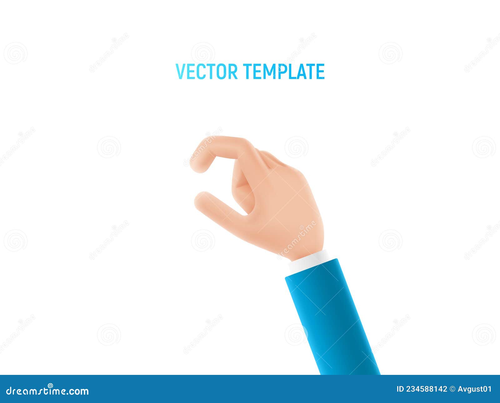 Cartoon Hand Holds Something Stock Vector - Illustration of finger ...