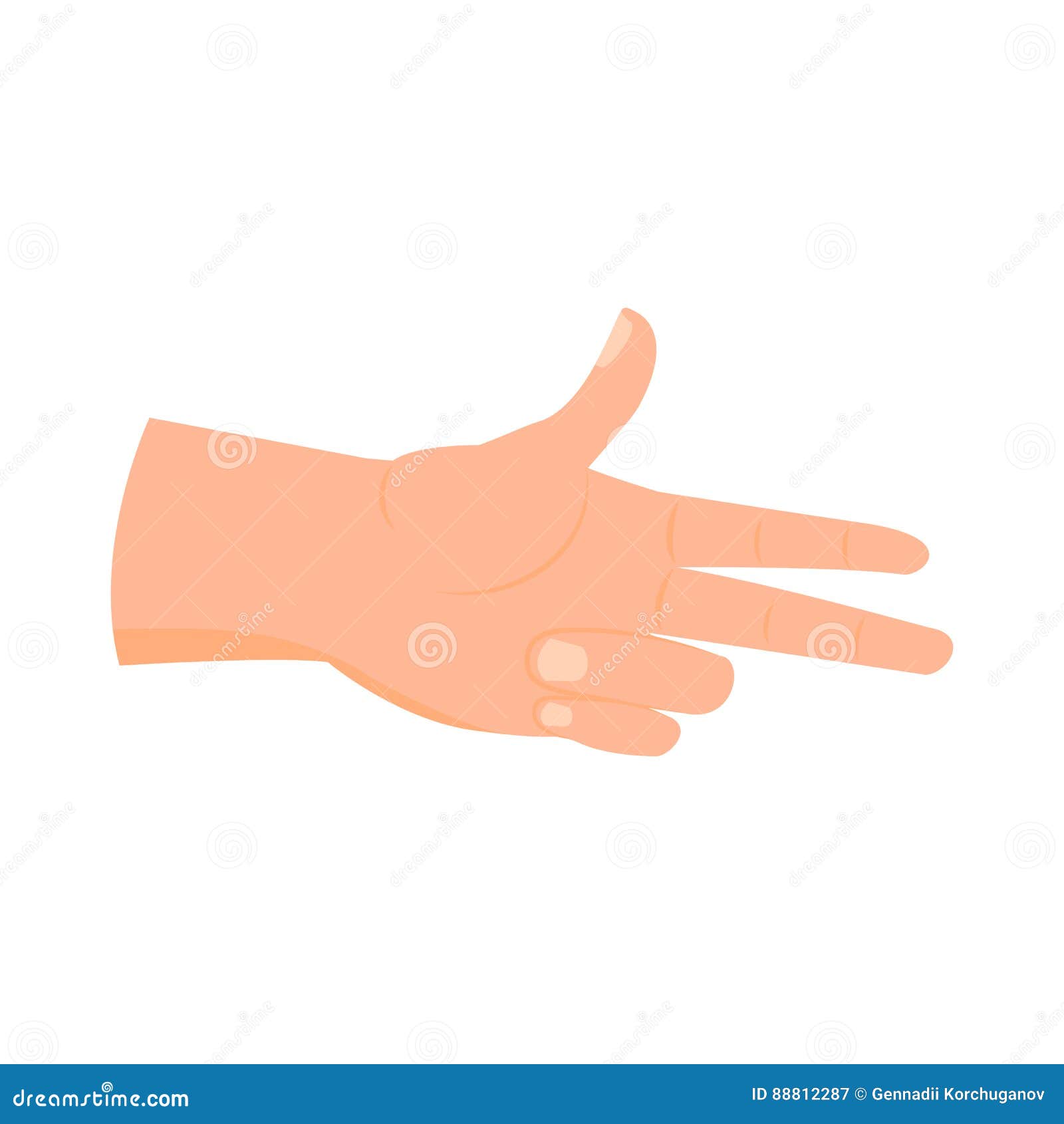 Cartoon hand icon stock vector. Illustration of drawn - 88812287