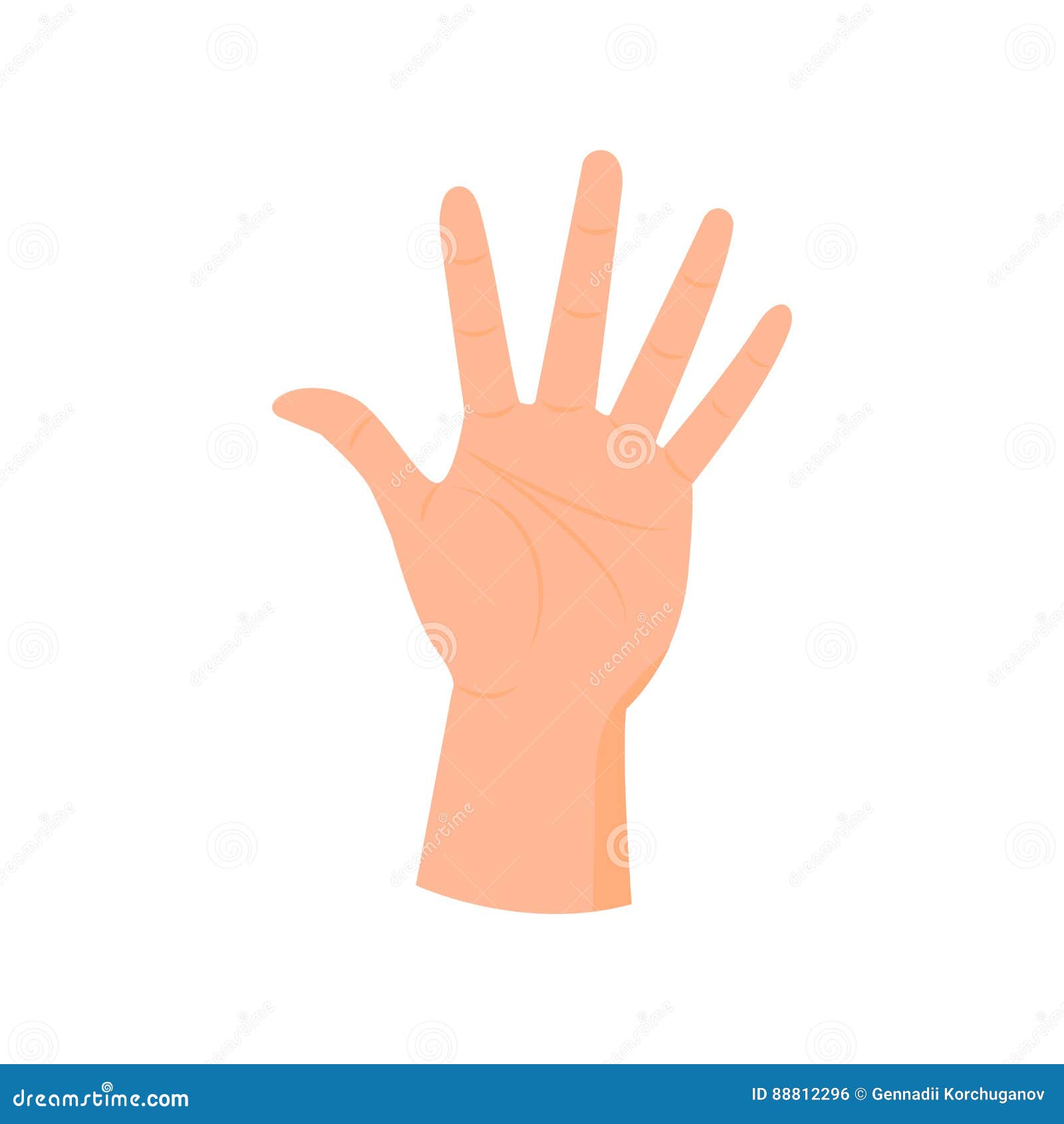 Cartoon hand icon stock vector. Illustration of decorative - 88812296