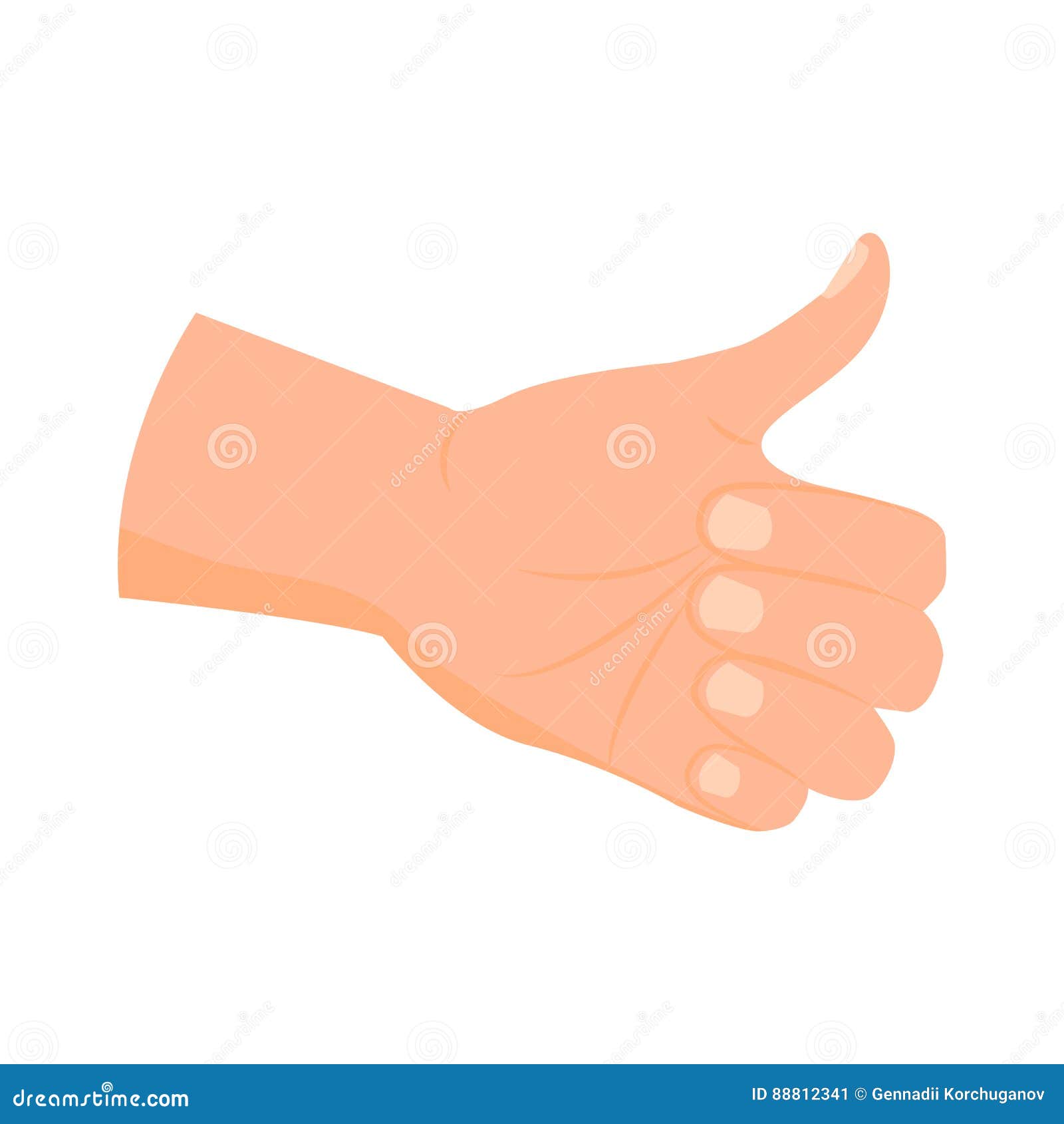Cartoon hand icon stock vector. Illustration of design - 88812341