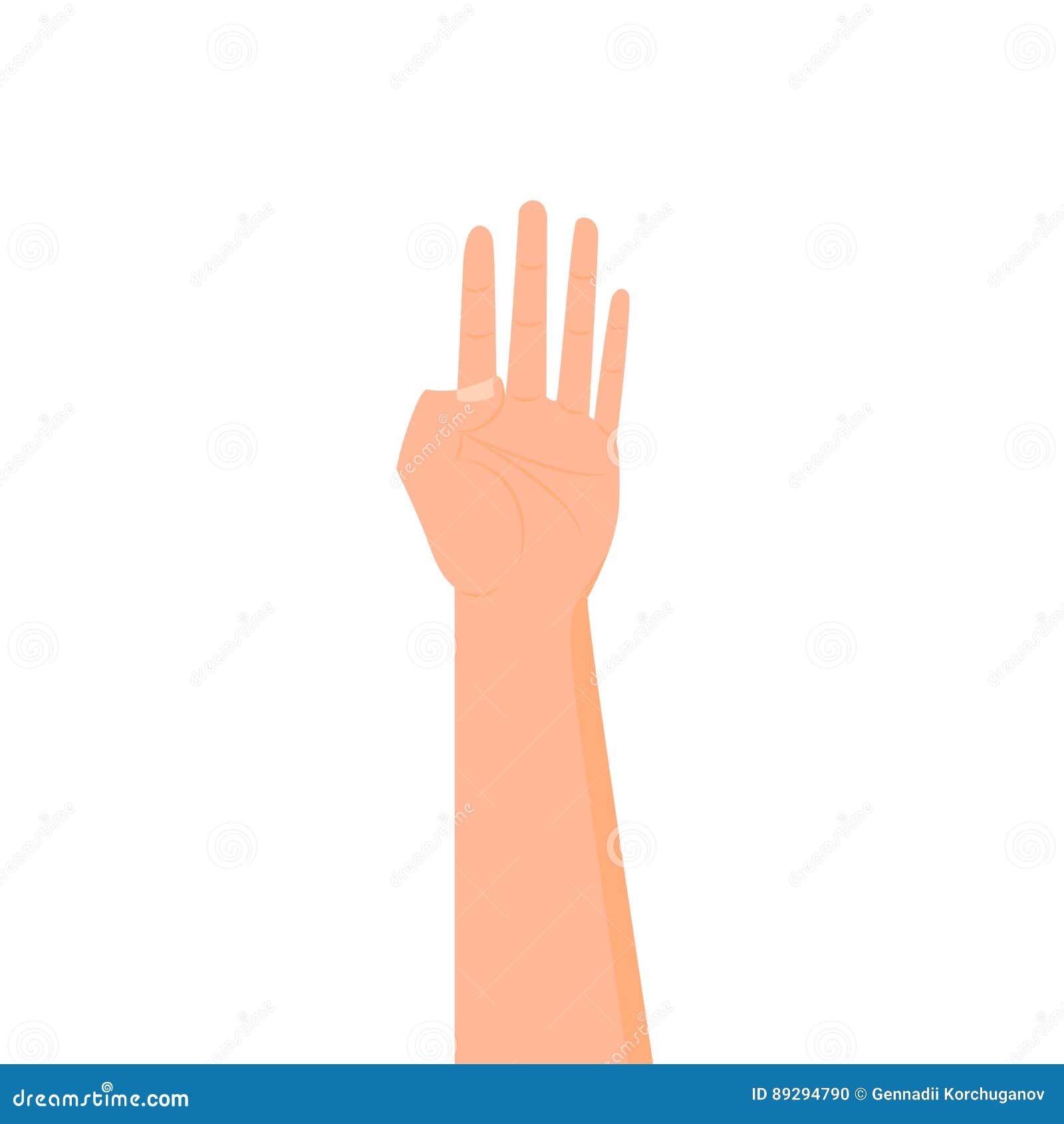 Cartoon hand icon stock vector. Illustration of little - 89294790