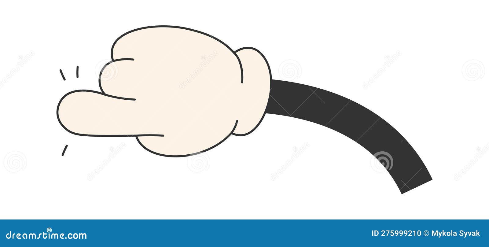 Cartoon Hand Indicates Direction Stock Vector - Illustration of hand ...