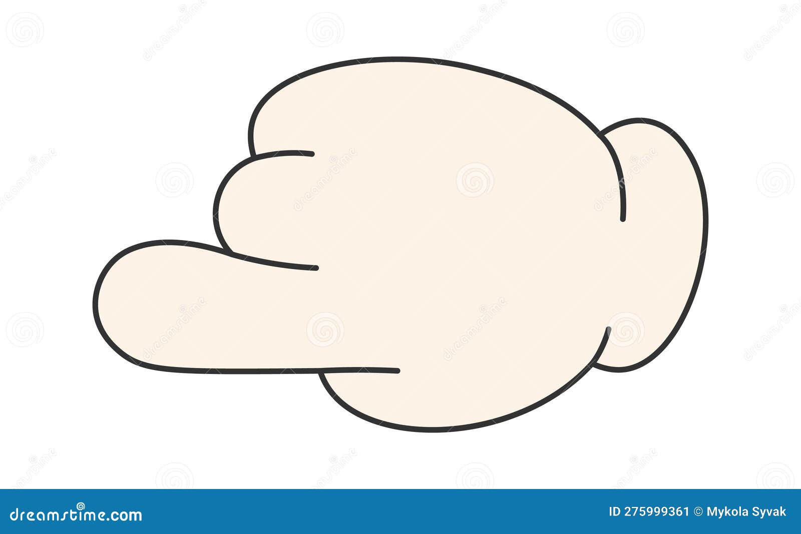 Cartoon Hand Indicates Direction Stock Vector - Illustration of ...