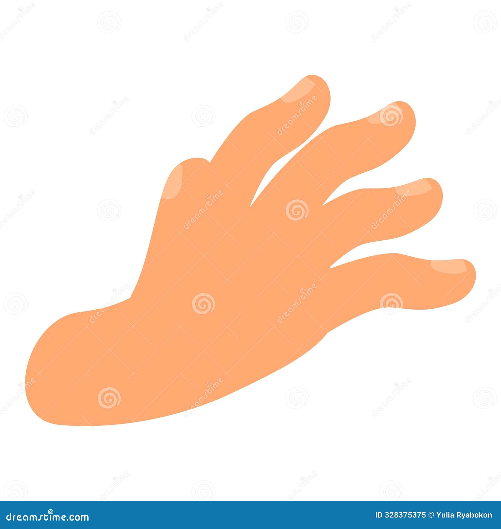 Cartoon Hand Reaching Out with Open Palm Stock Vector - Illustration of ...