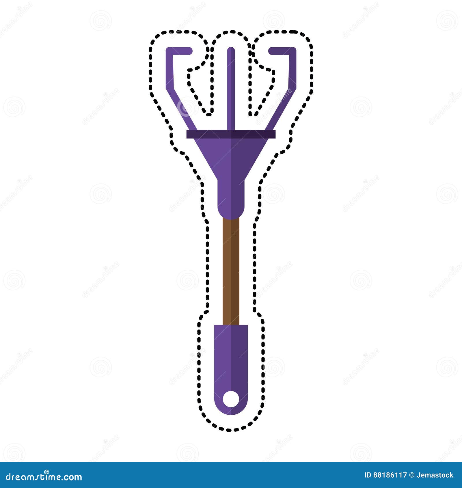 Cartoon hand rake garden stock illustration. Illustration of tools ...