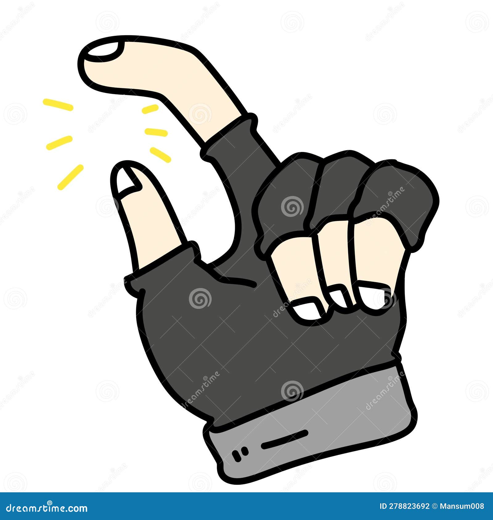 Cartoon Hand Showing Gesture. Illustration Stock Illustration ...