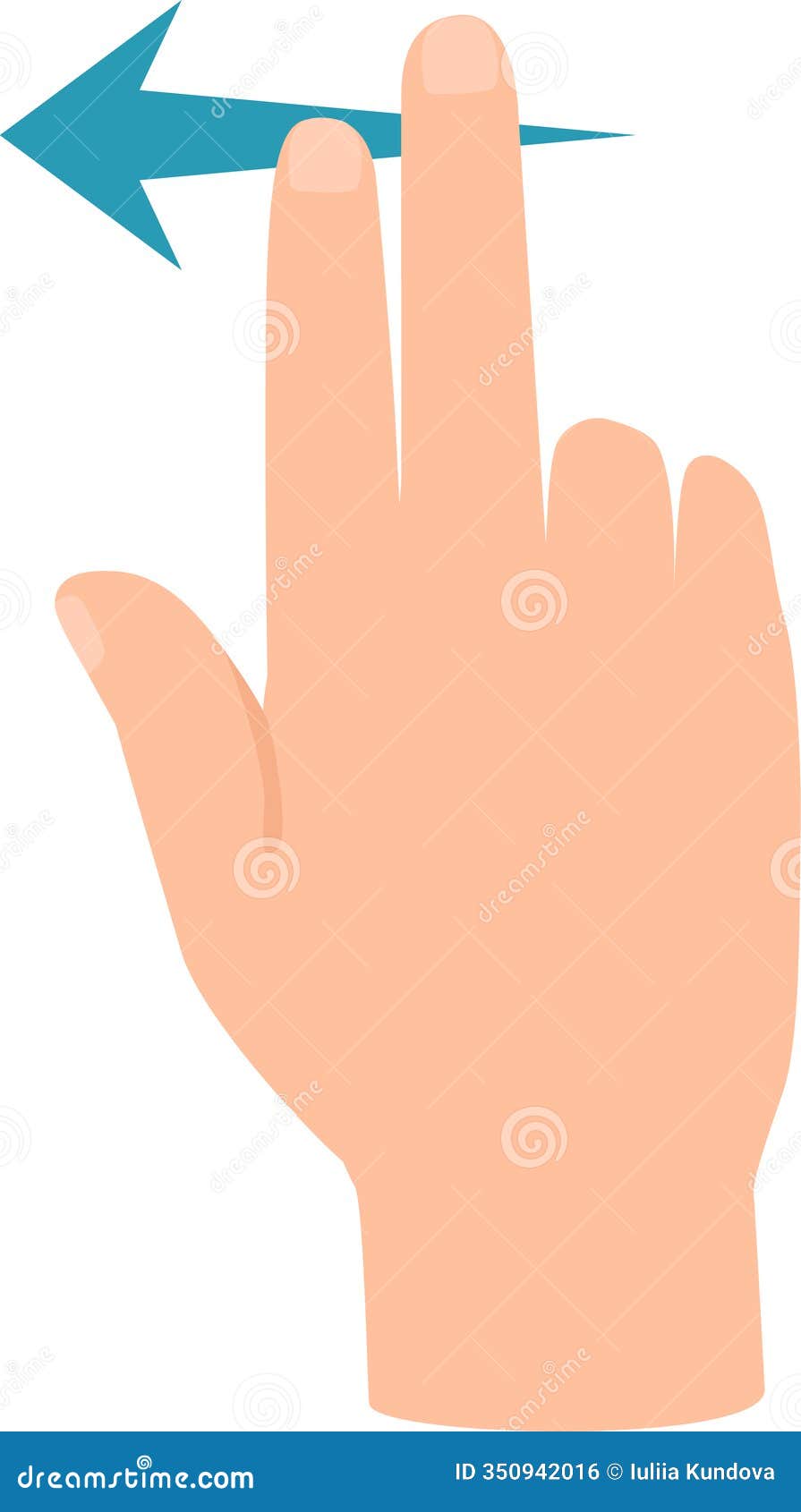 Swipe Left Line Icon. Flick Left Vector Illustration Isolated On White ...