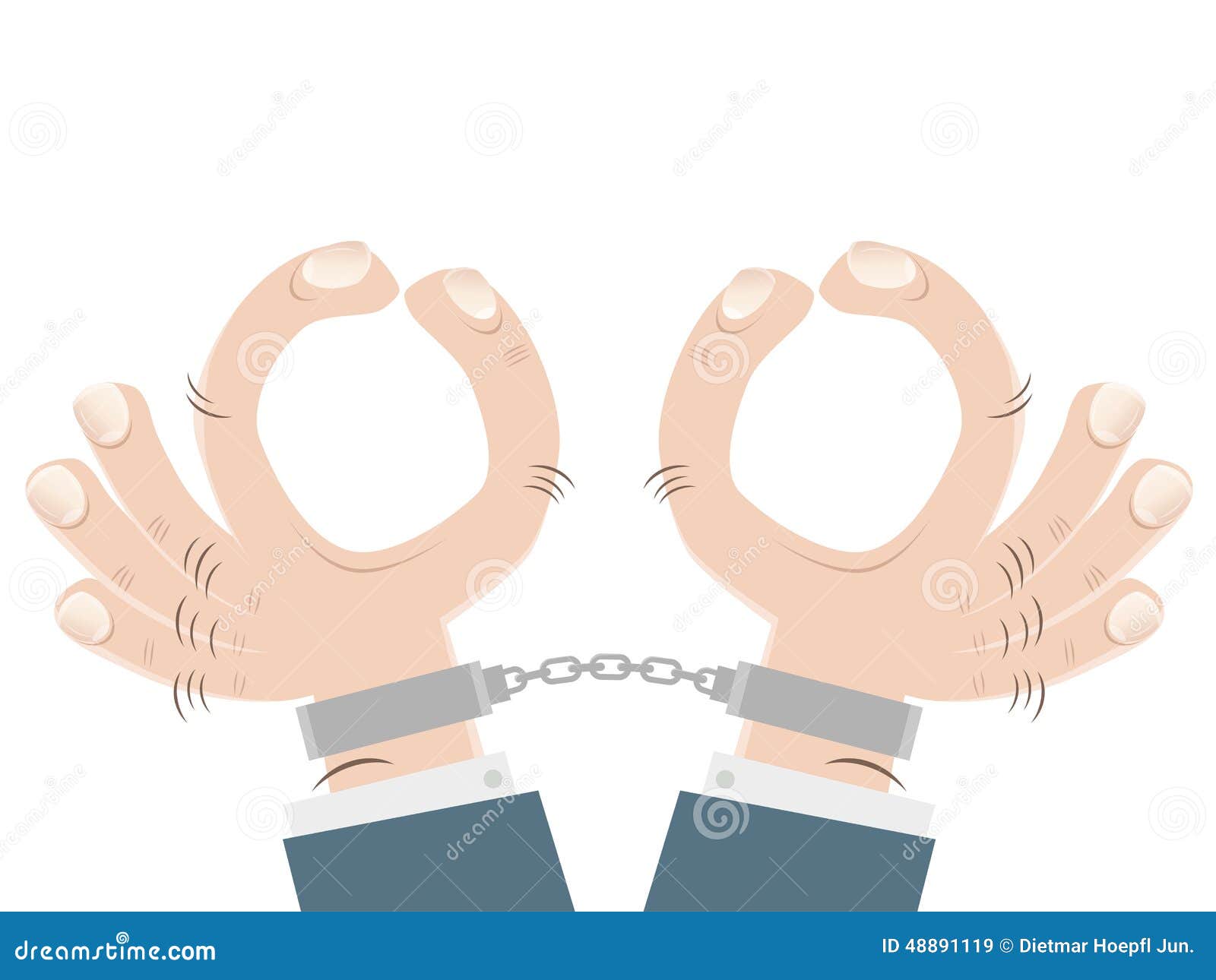Cartoon Hands with Handcuffs Stock Vector - Illustration of comic ...