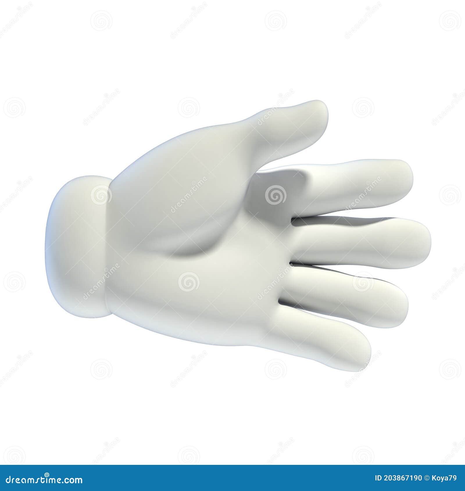 Cartoon Hands Set 3d Rendering Stock Illustration - Illustration of ...