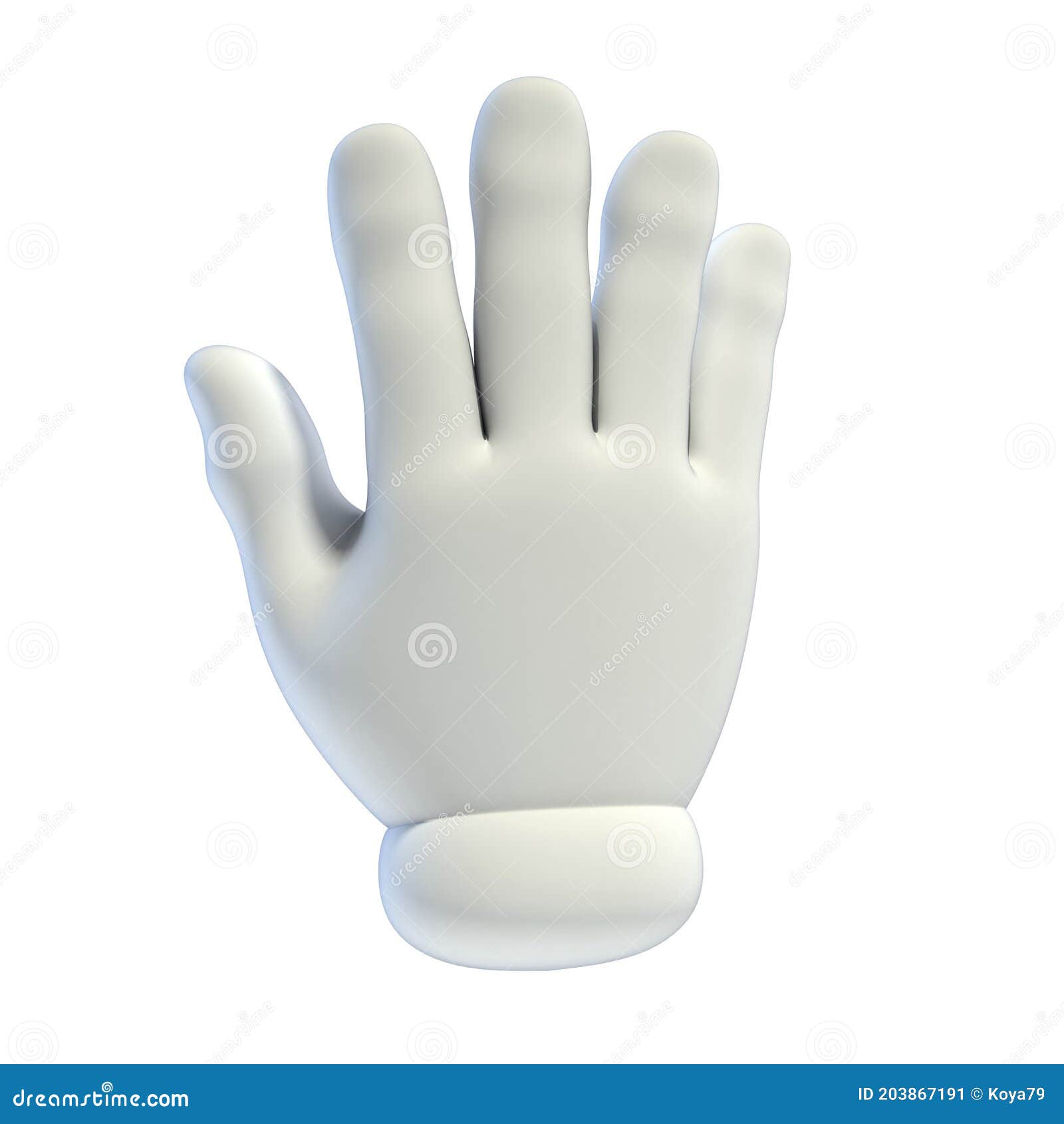Cartoon Hands Set 3d Rendering Stock Illustration - Illustration of ...