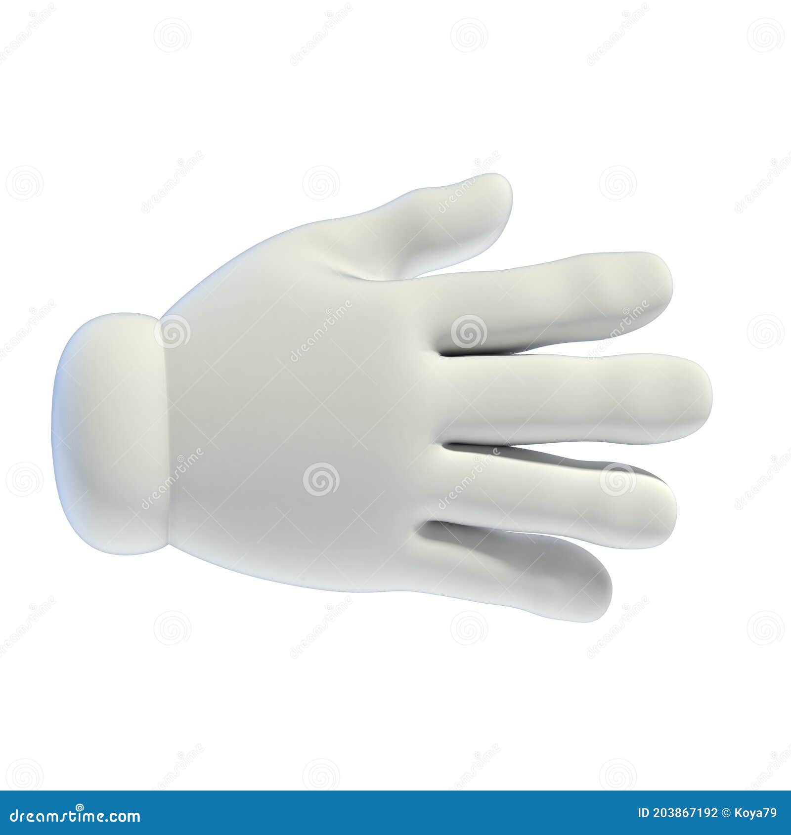 Cartoon Hands Set 3d Rendering Stock Illustration - Illustration of ...