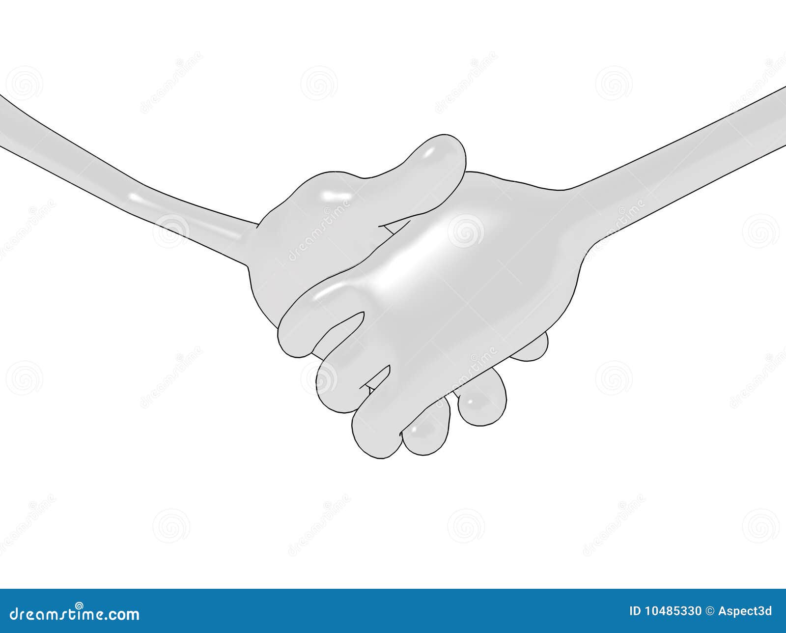 Cartoon Handshake stock illustration. Illustration of partnership ...