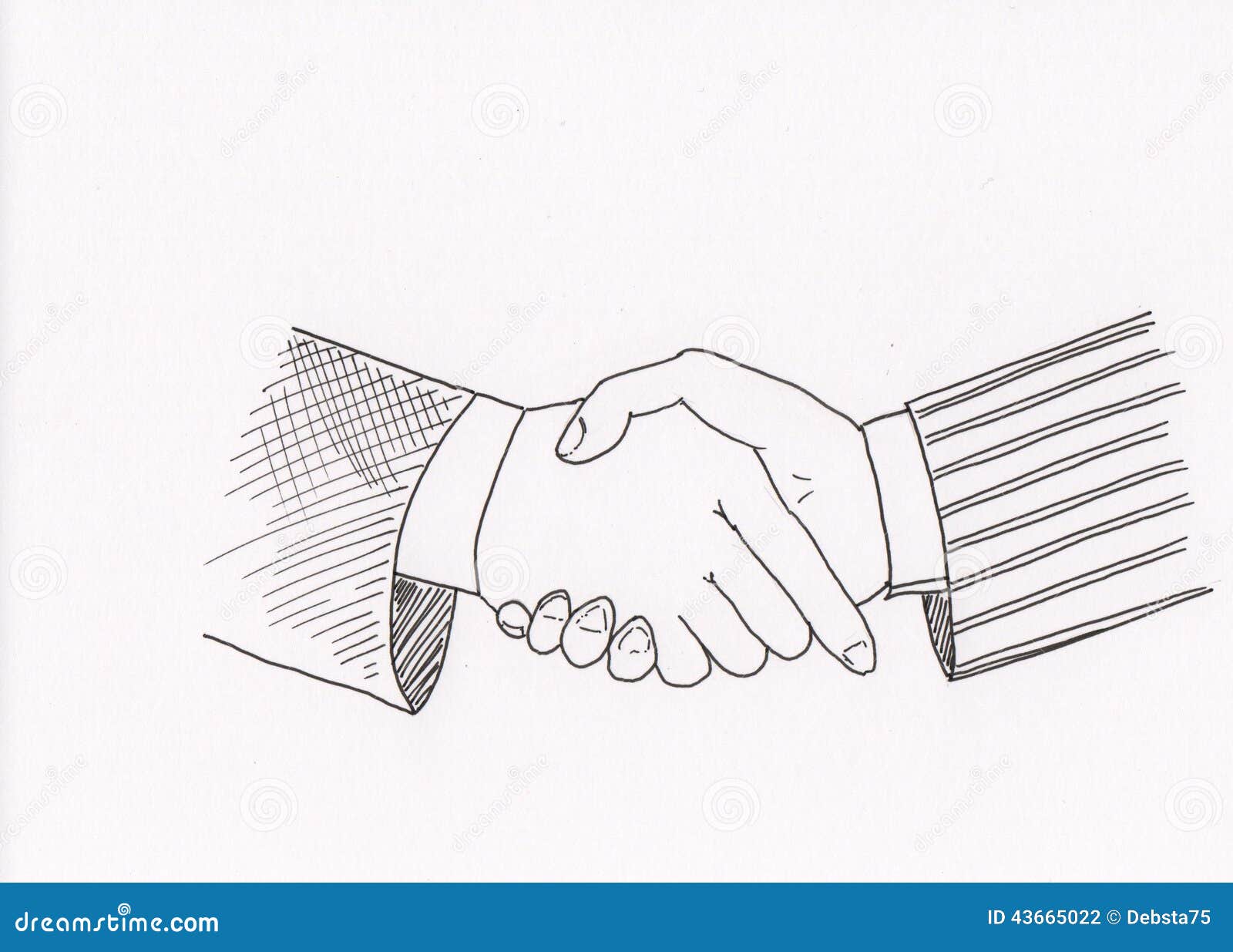 Cartoon handshake stock illustration. Illustration of handshake - 43665022