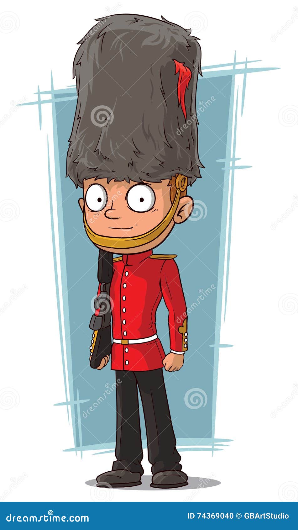 Cartoon Handsome Guardian of Tower Stock Vector - Illustration of mouth ...