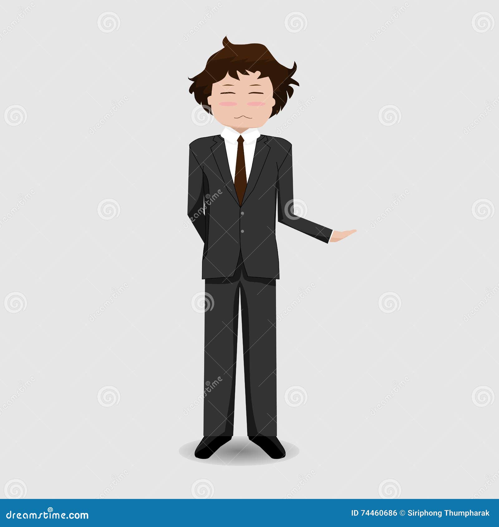 Cartoon of a Handsome Young Businessman in Various Poses. Stock Vector ...