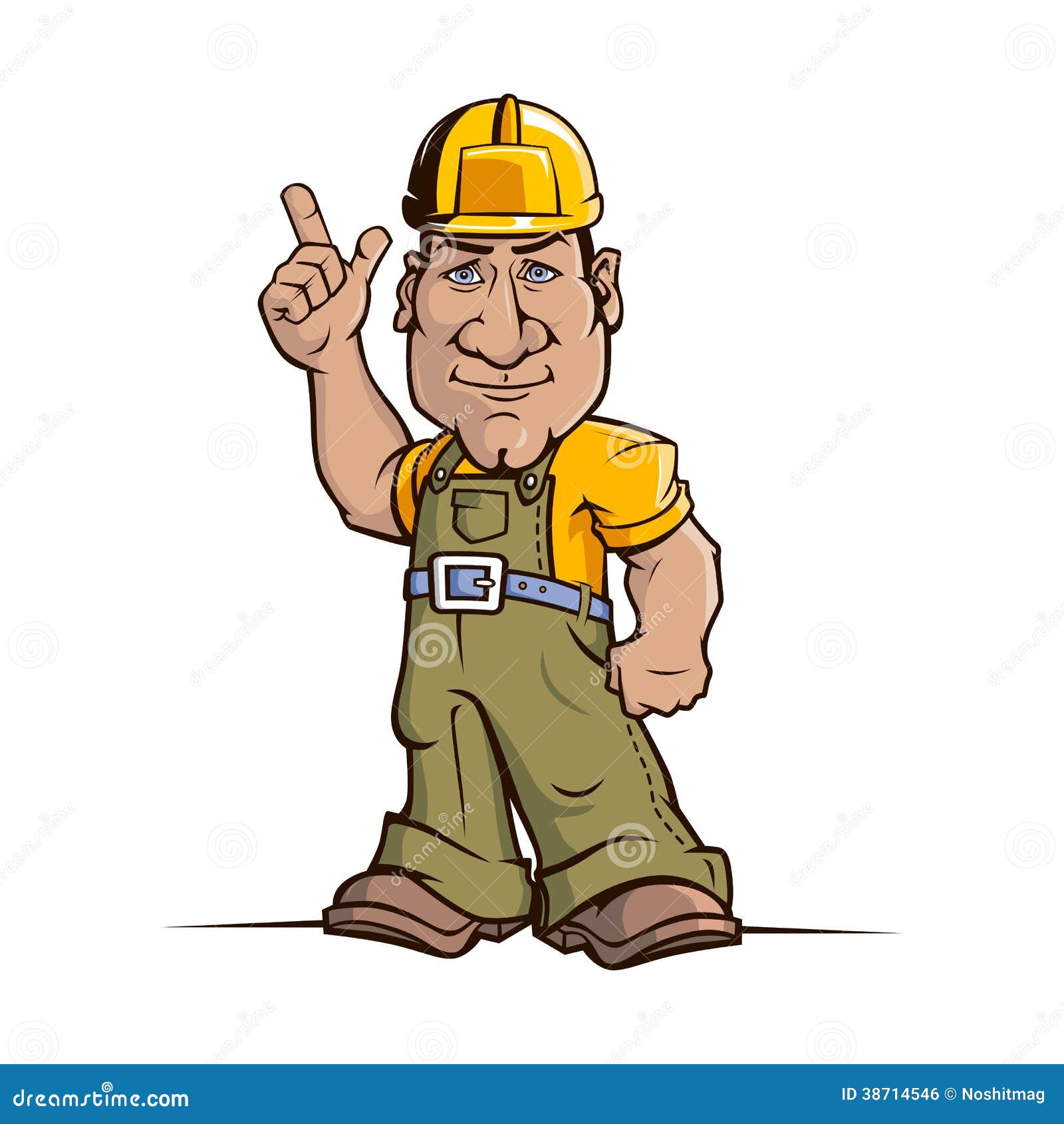 Cartoon Handyman stock vector. Illustration of construction - 38714546