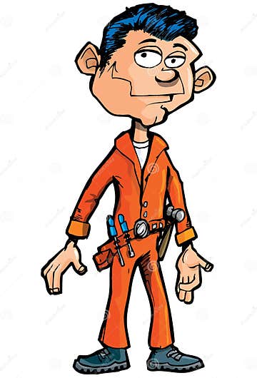 Cartoon Handyman with Tools Stock Vector - Illustration of tools ...