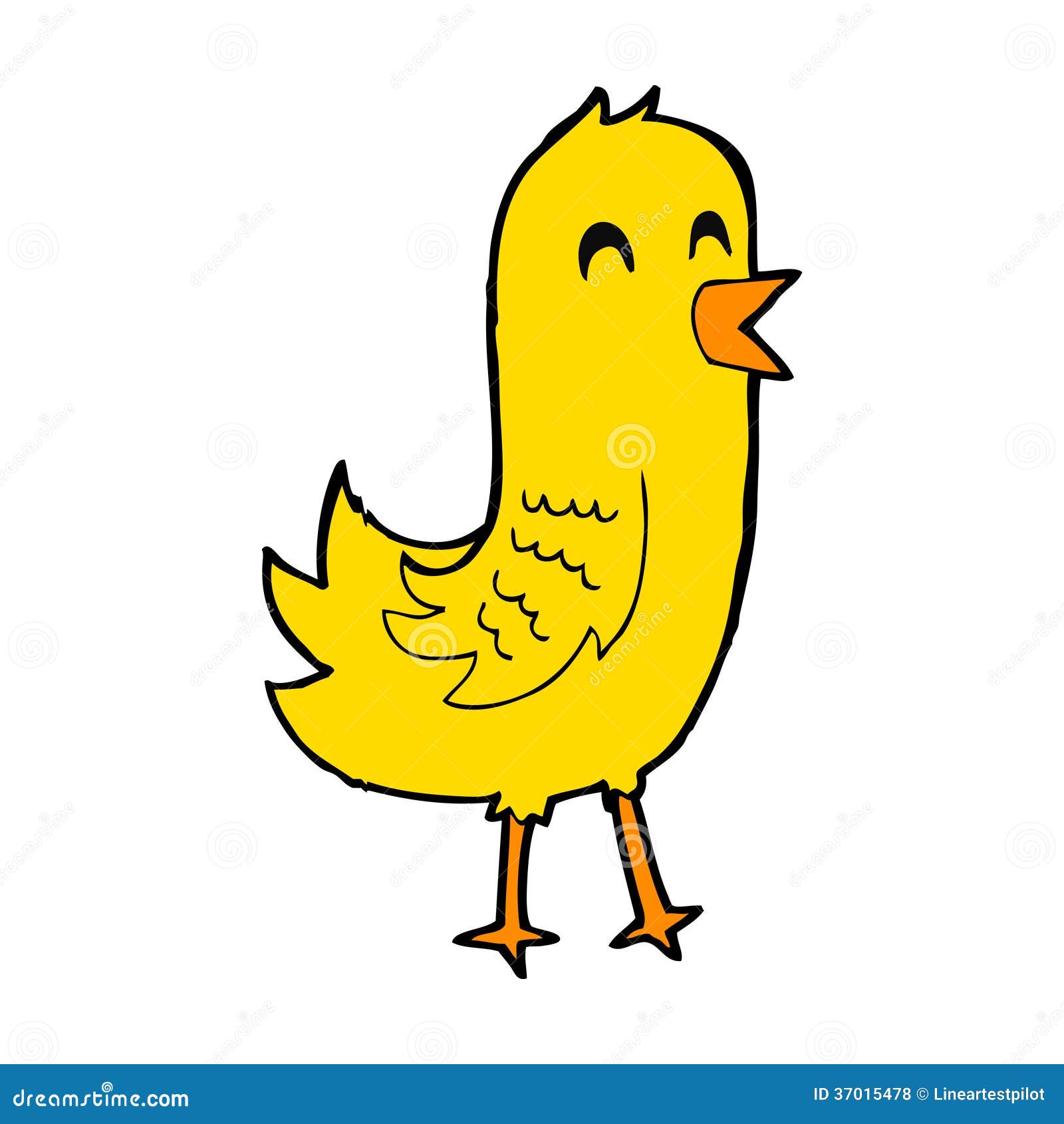 Cartoon happy bird stock vector. Illustration of simple - 37015478
