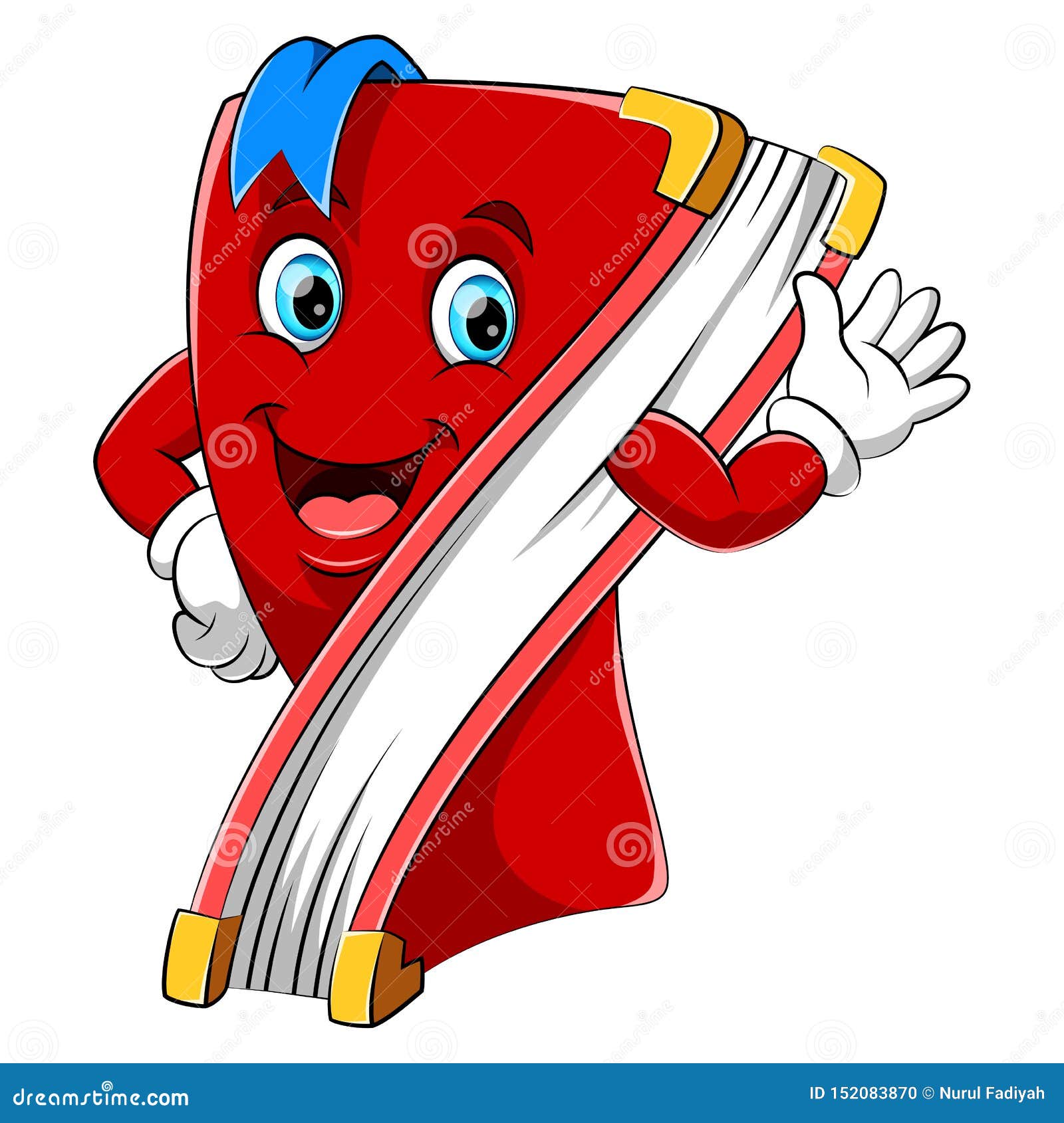 A Cartoon Happy Book Character Stock Vector - Illustration of ...