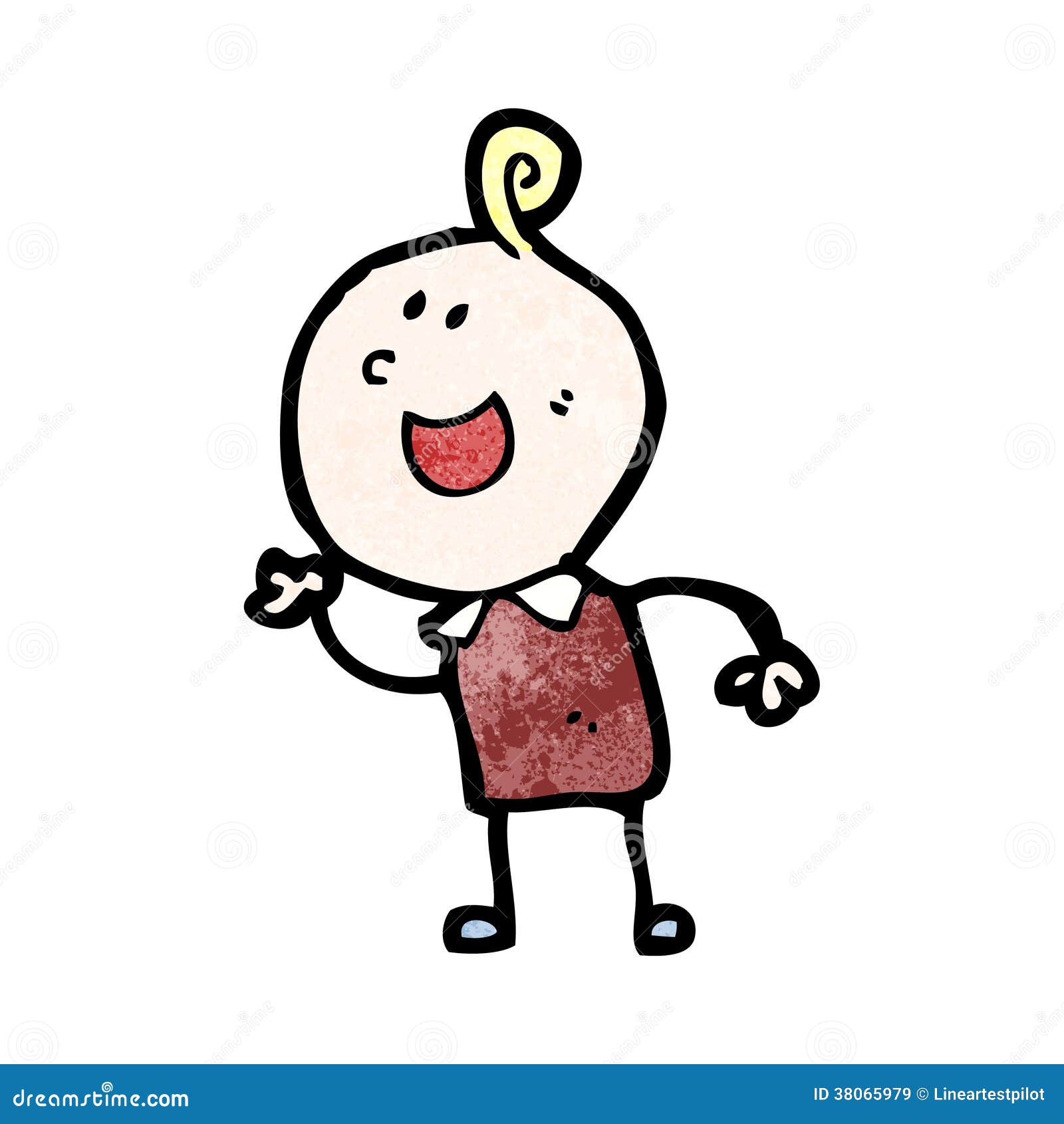 Cartoon Happy Boy Calling Out Stock Vector - Illustration of calling ...