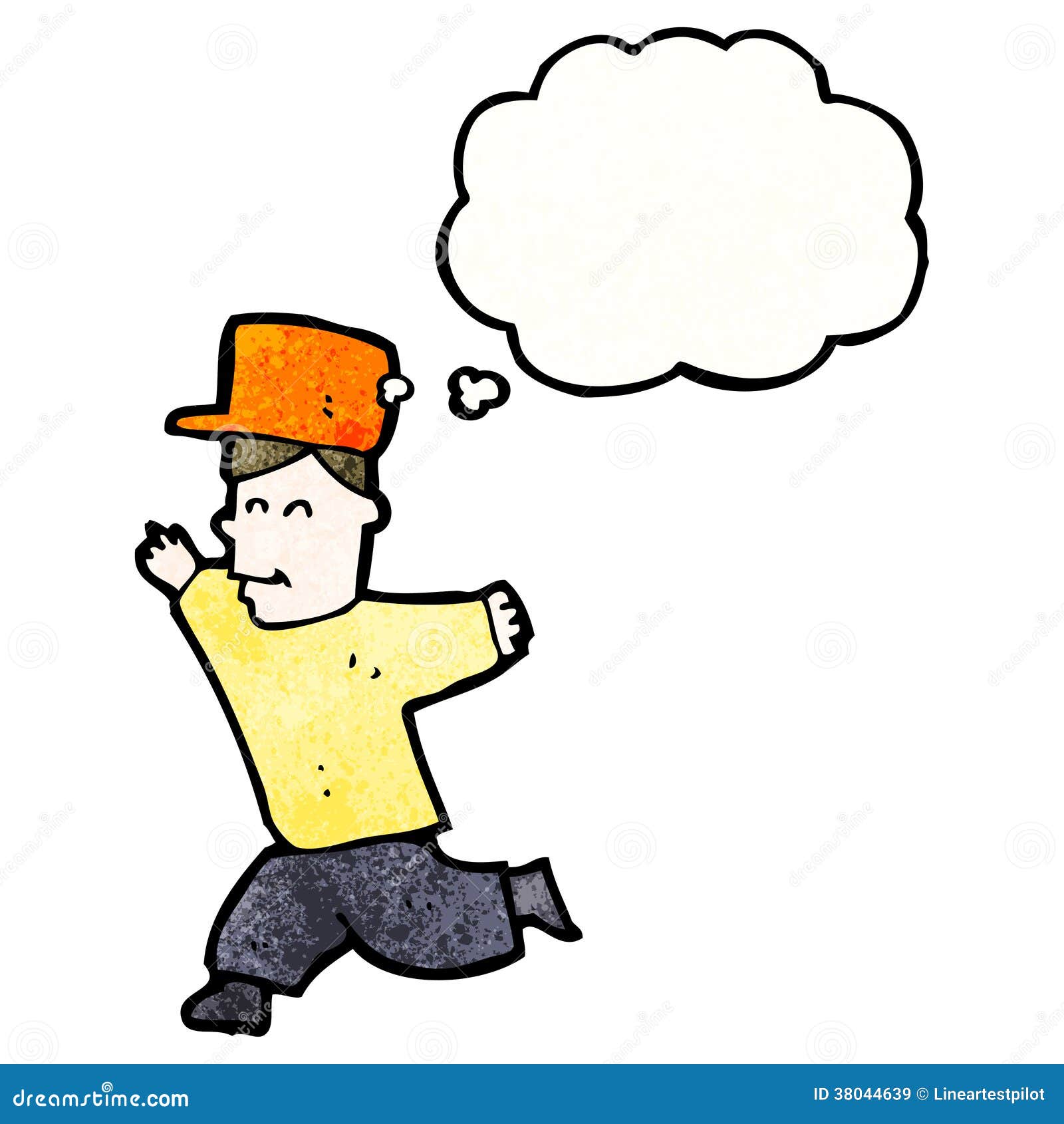 Cartoon happy boy running stock vector. Illustration of artwork - 38044639