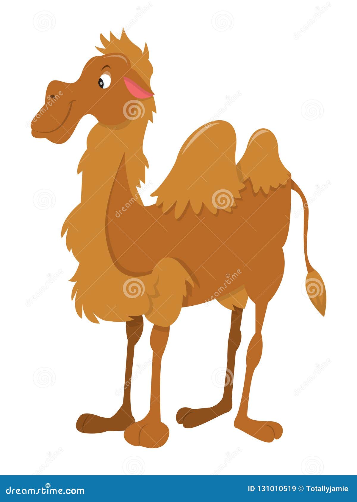 Cartoon Happy Camel Standing Stock Illustration - Illustration of ...