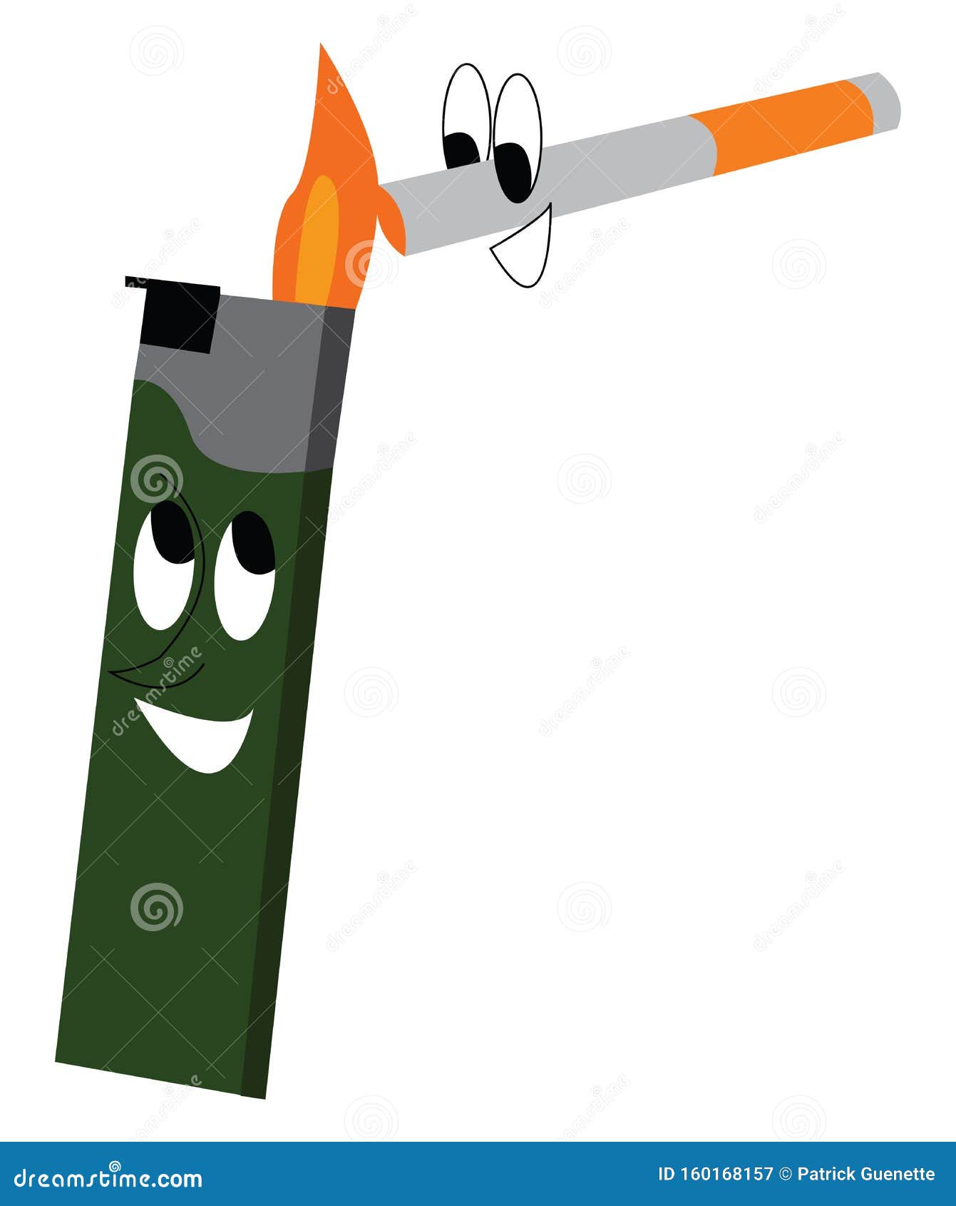 A Cigarette and a Lighter, Vector or Color Illustration Stock Vector ...