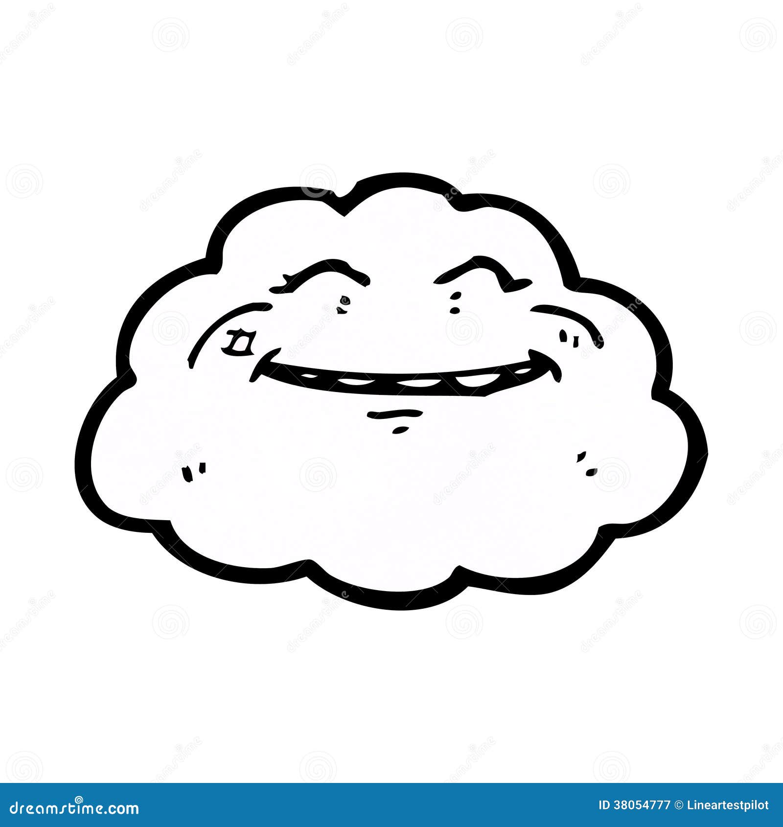 Cartoon happy cloud stock vector. Illustration of doodle - 38054777