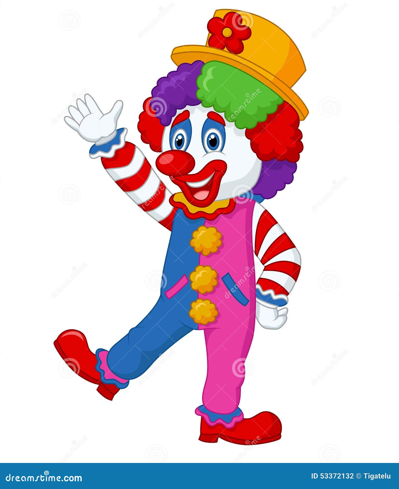 Cartoon Happy Clown Stock Vector - Image: 53372132