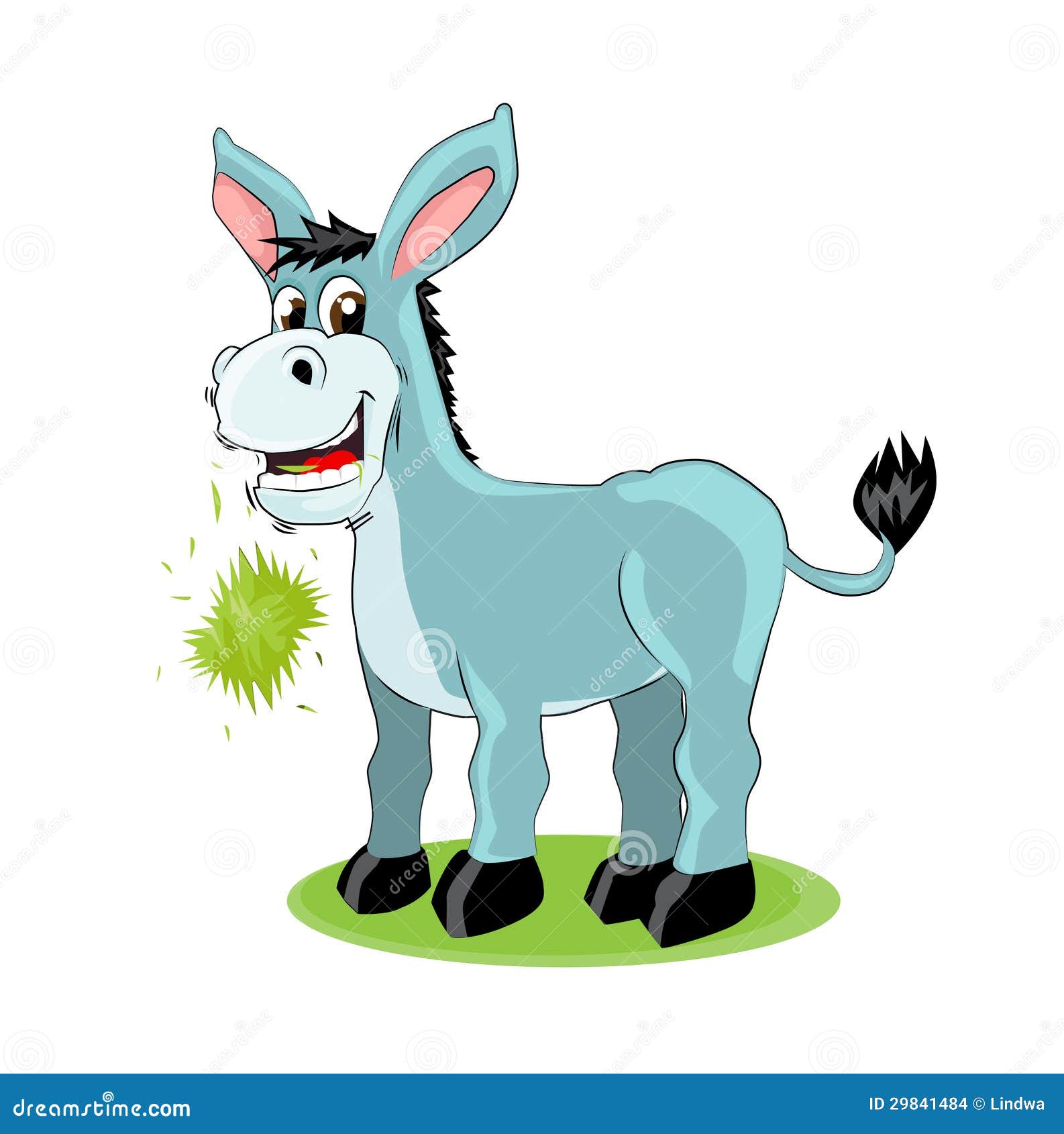 Cute donkey stock vector. Illustration of donkey, smile - 29841484