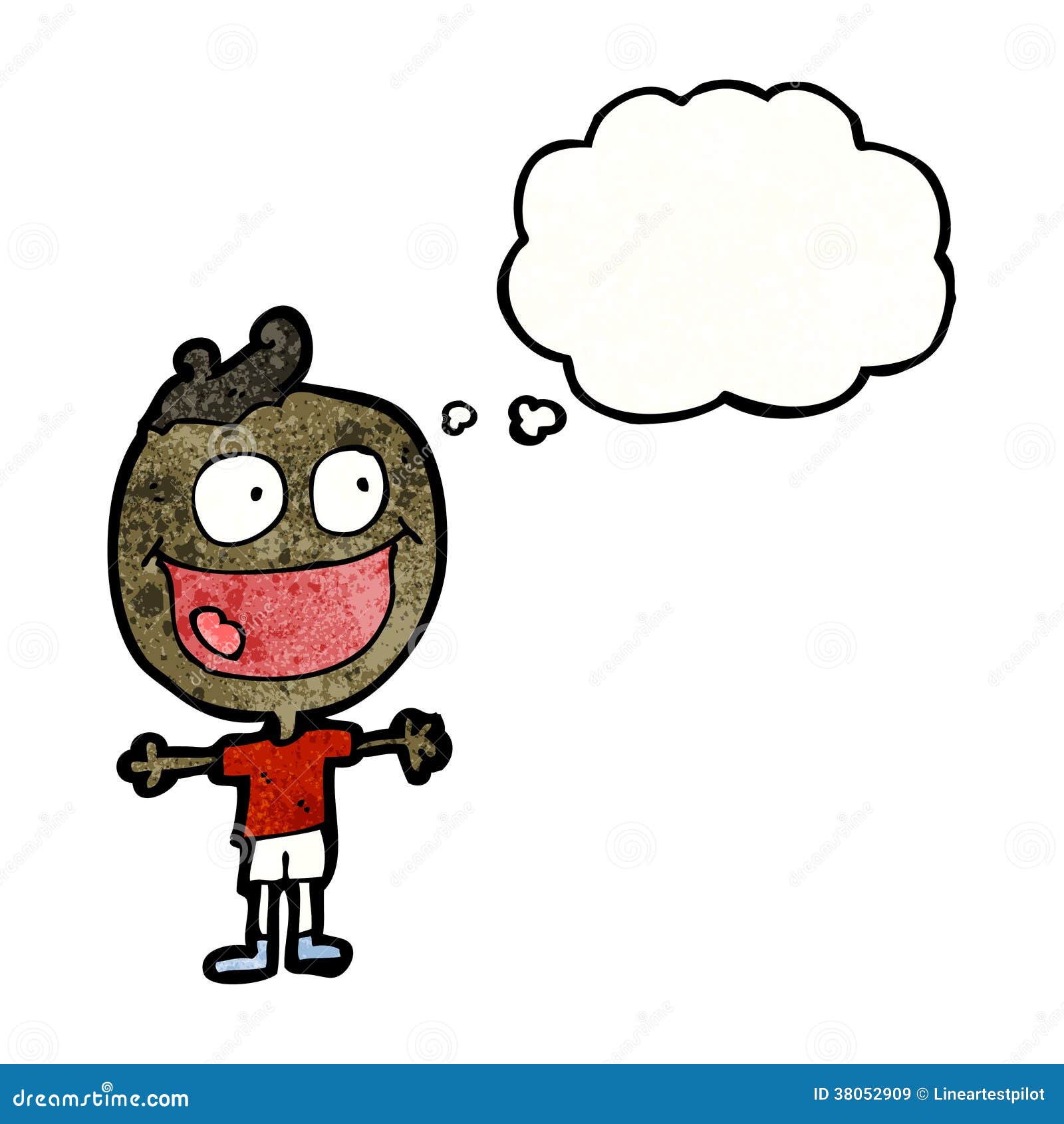 Cartoon happy doodle boy stock vector. Illustration of drawn - 38052909