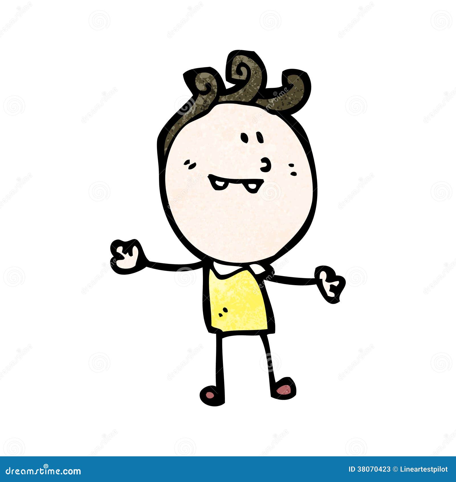 Cartoon happy doodle man stock vector. Illustration of cute - 38070423