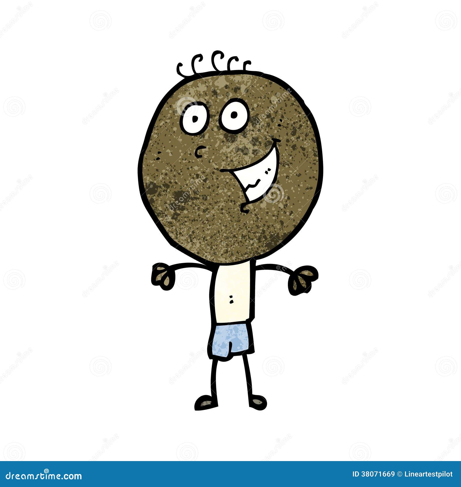 Cartoon happy doodle man stock vector. Illustration of silly - 38071669