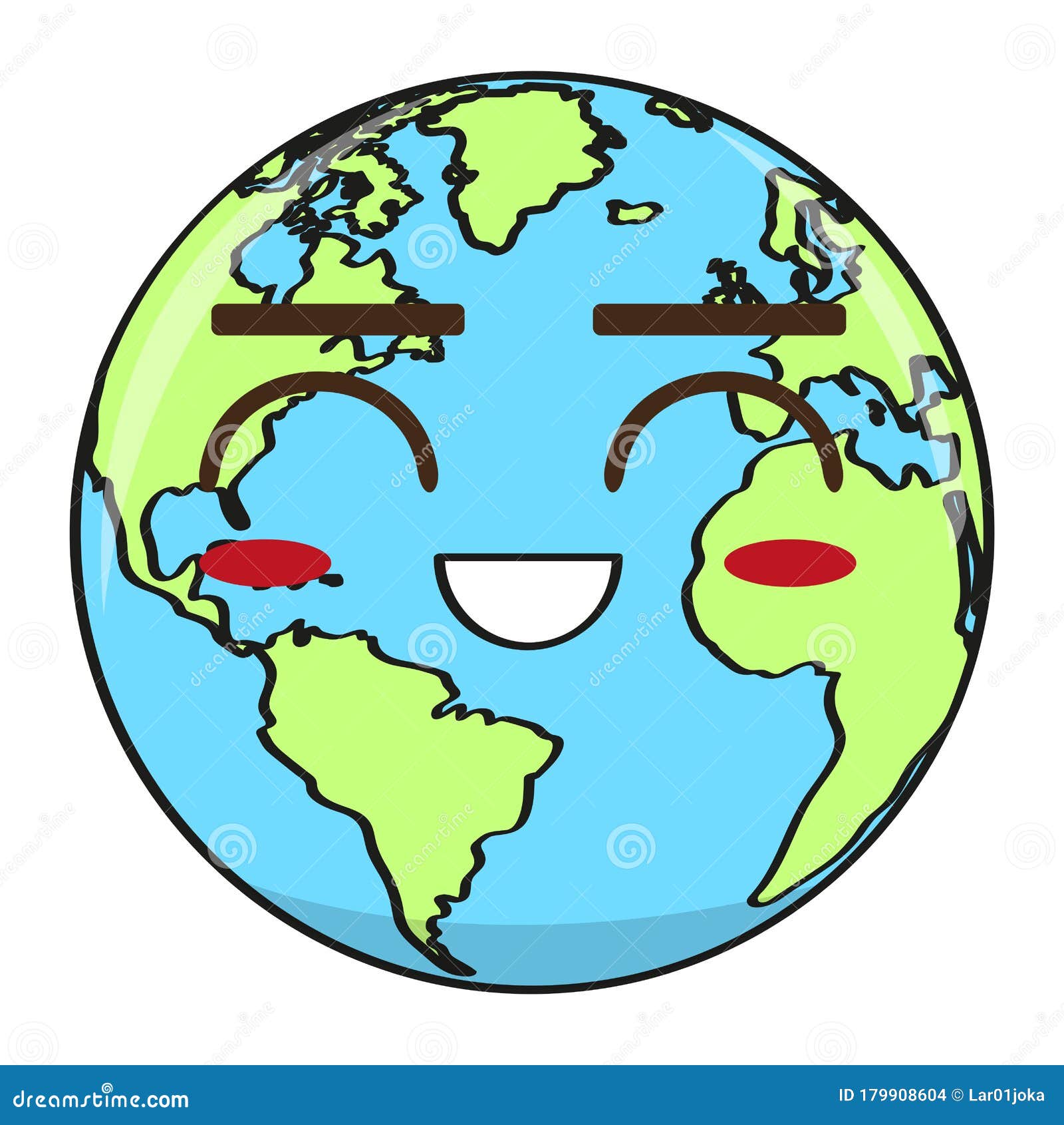 Cartoon of a Happy Earth Planet Stock Vector - Illustration of planet ...
