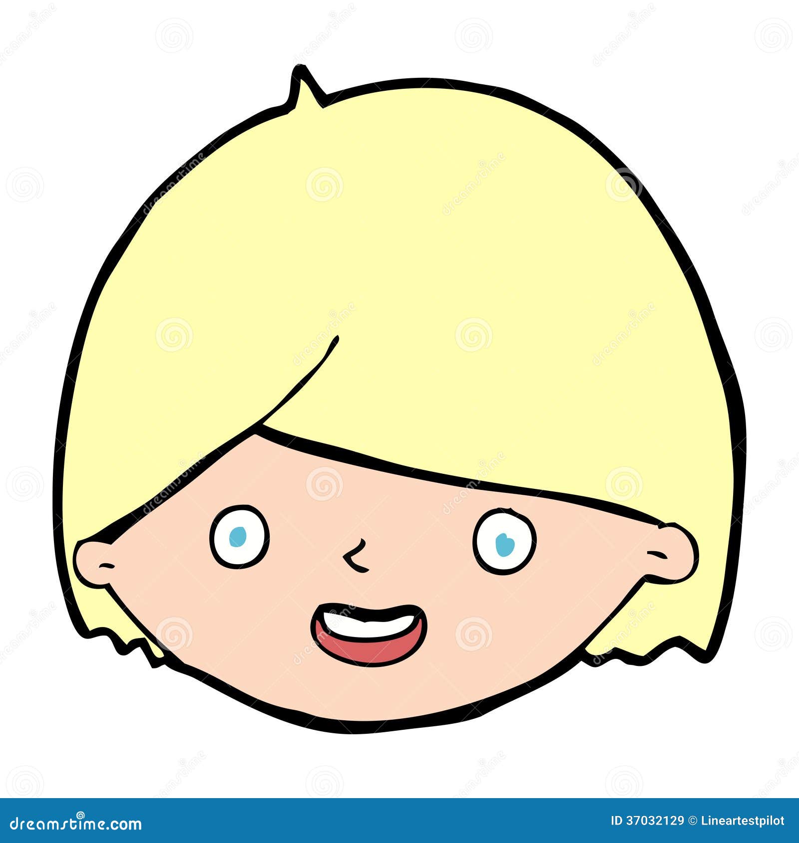 Cartoon happy face stock vector. Illustration of funny - 37032129