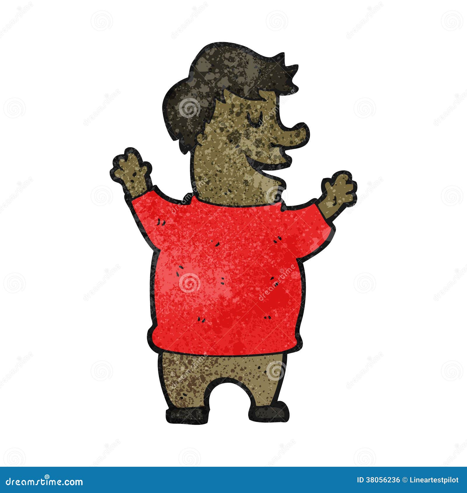 Cartoon happy fat man stock vector. Illustration of funny - 38056236