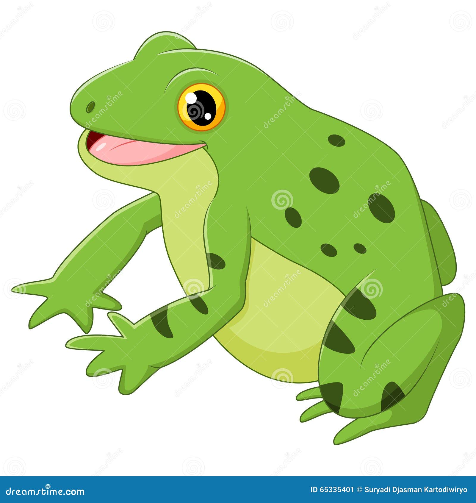 Happy Frog Cartoon Jumping Vector Illustration | CartoonDealer.com ...
