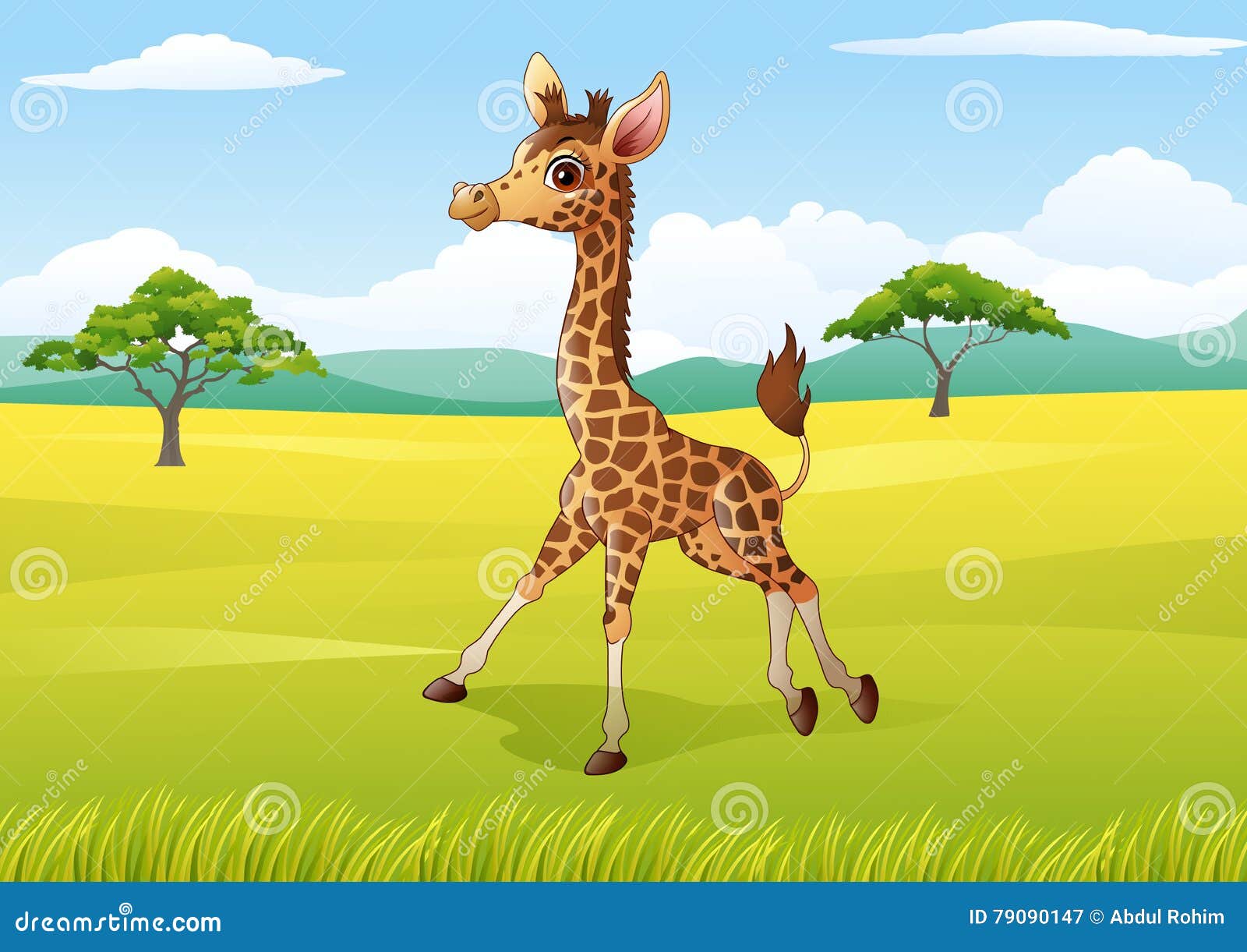 Happy Giraffe Cartoon Isolated On White Background | CartoonDealer.com ...
