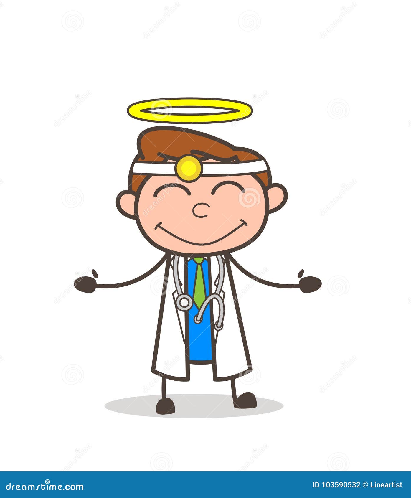 Cartoon Happy Good Doctor Character Vector Royalty-Free Stock Image ...