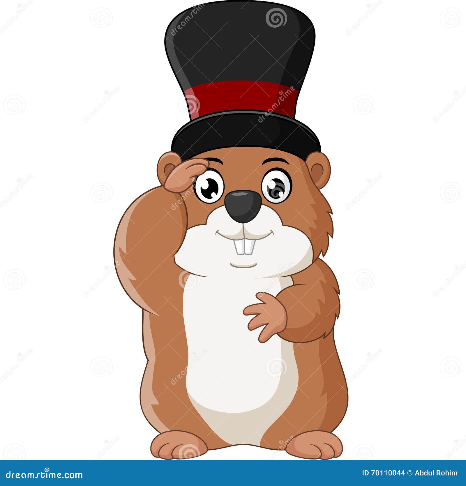 Cartoon happy ground hog stock vector. Illustration of small - 70110044