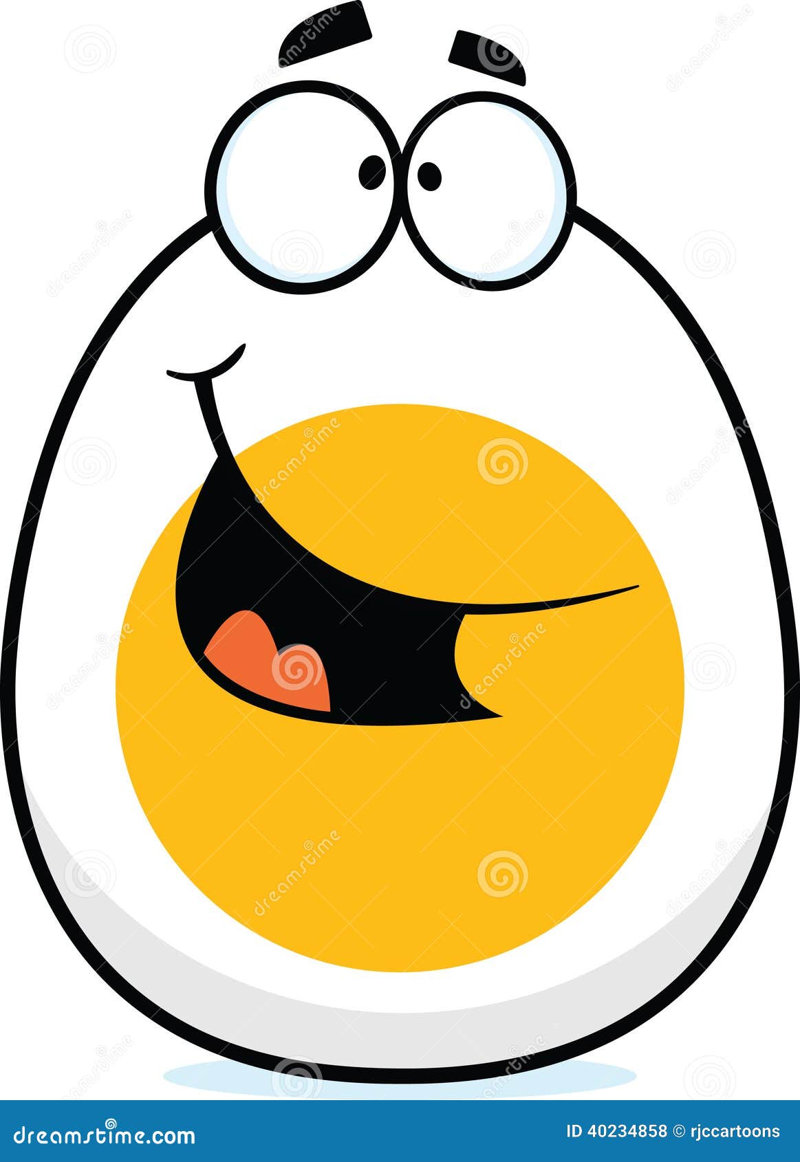 Cartoon Happy Half Egg stock vector. Illustration of breakfast - 40234858