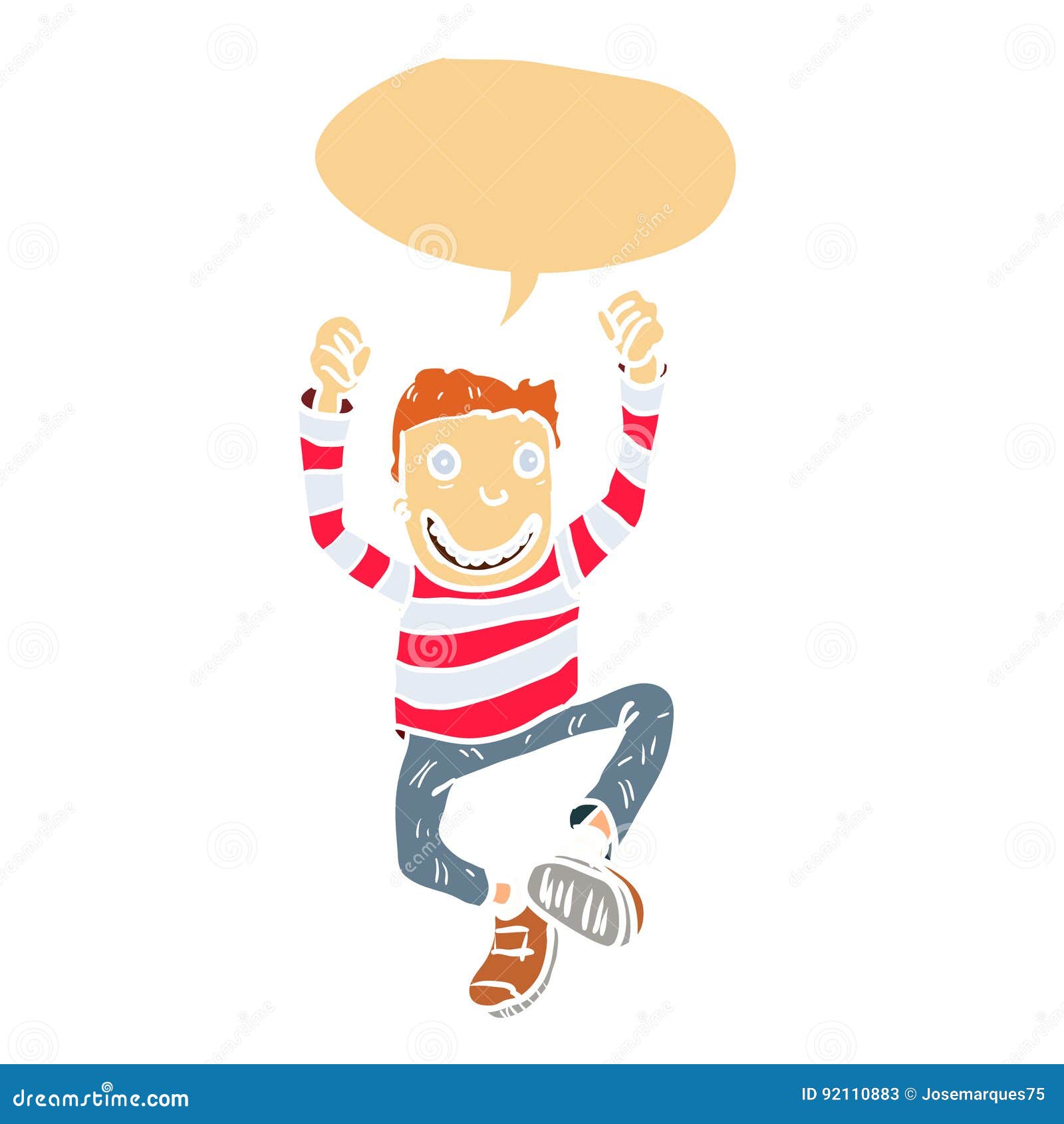 Cartoon happy illustration stock vector. Illustration of alone - 92110883